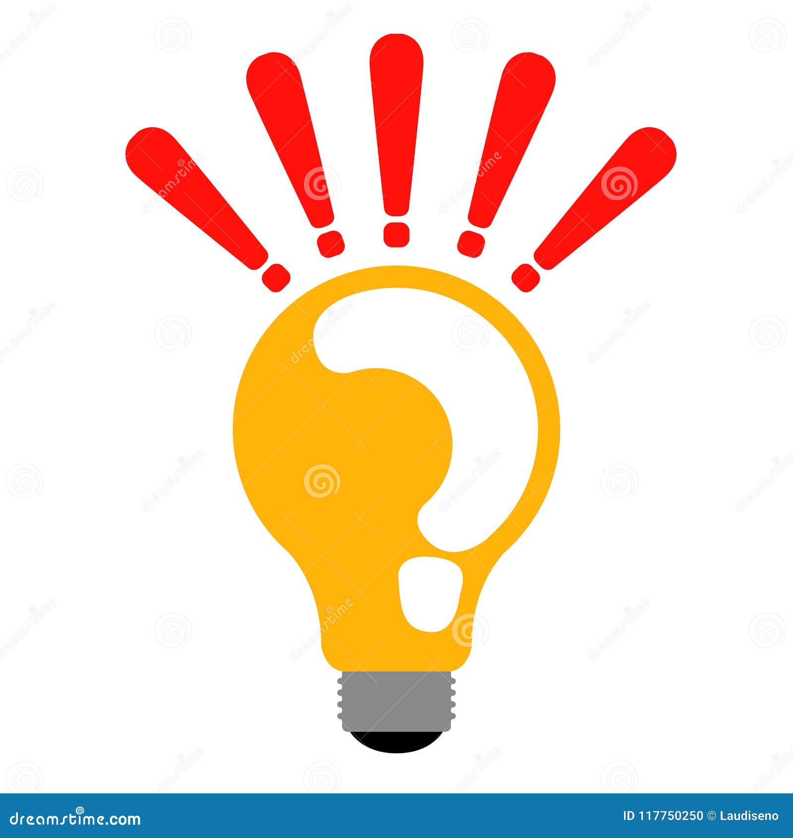 Isolated lightbulb icon stock vector. Illustration of invention - 117750250