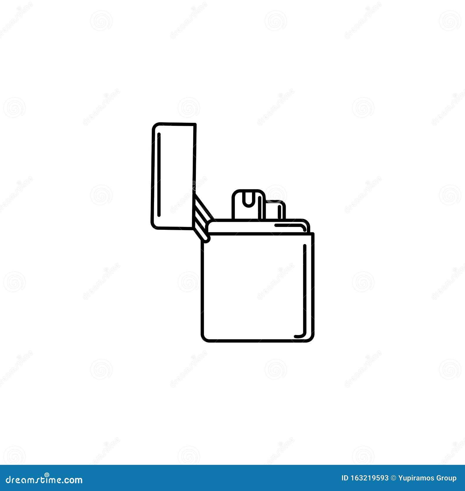 Isolated Lighter Line Design Stock Vector - Illustration of light ...