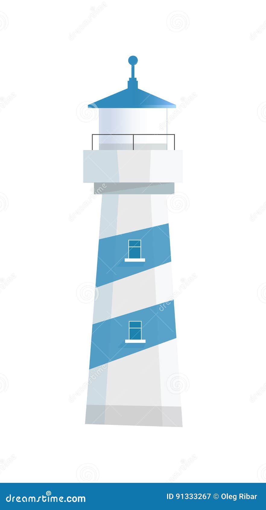Isolated Lighthouse Object in Minimalist Vector Isolated on Clear White ...