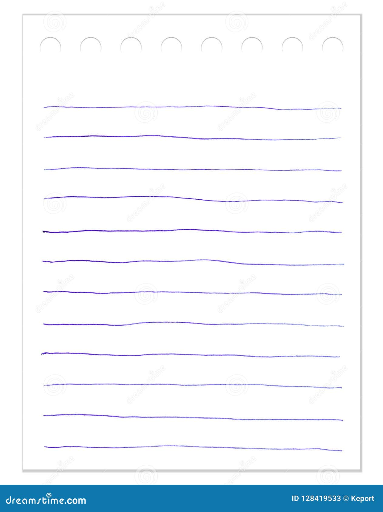 Isolated lined paper stock illustration. Illustration of lined - 128419533