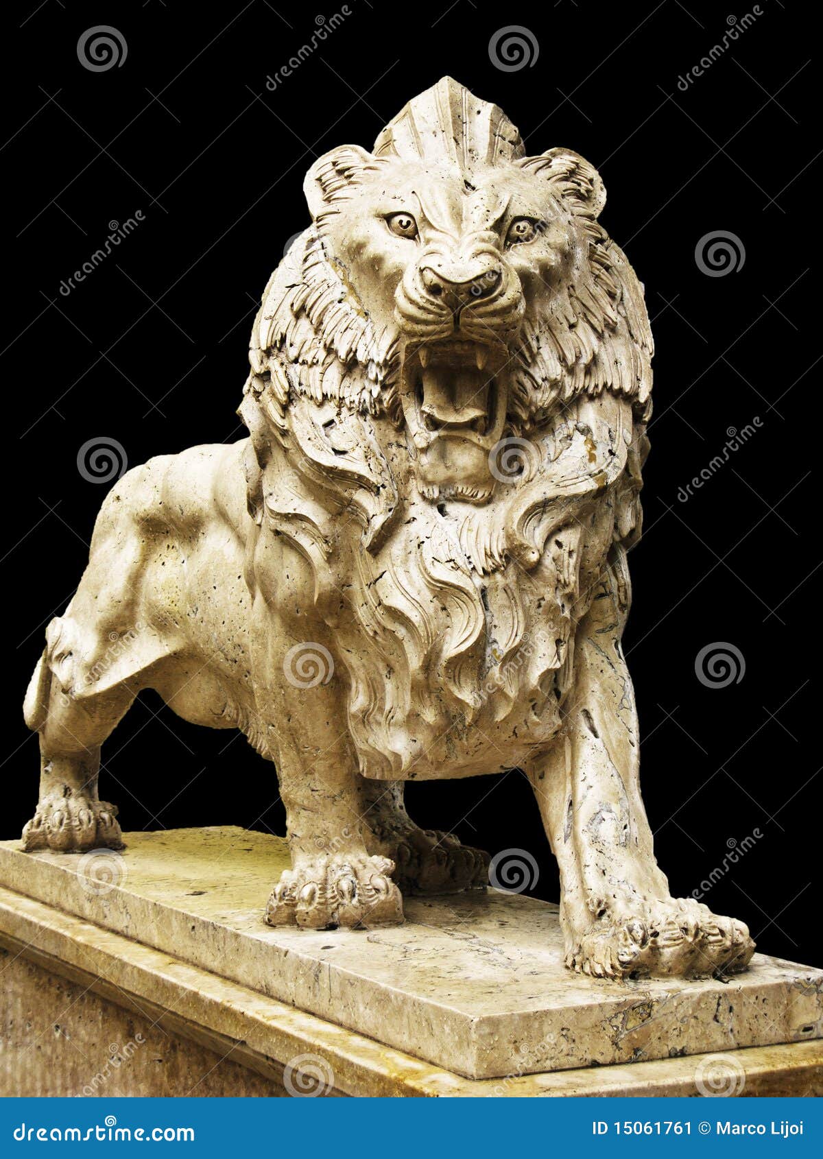 Isolated lion statue stock image. Image of proud, main - 15061761