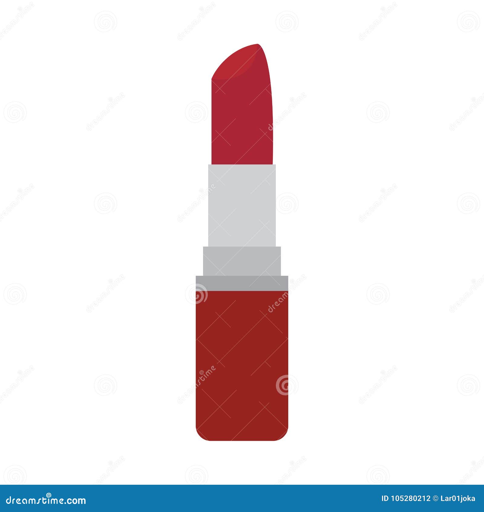 Isolated Red Lipstick Realistic Illustration. Side, Front And Back View ...