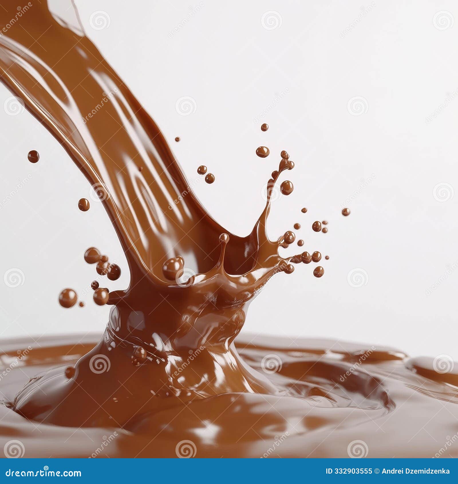 An Isolated Liquid Dark Chocolate Splash on a Transparent Background ...