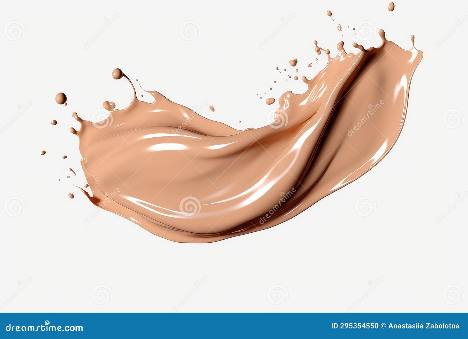 Isolated Liquid Foundation Splash on Transparent Background Stock ...