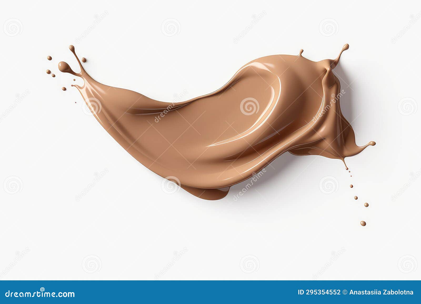 Isolated Liquid Foundation Splash on Transparent Background Stock ...