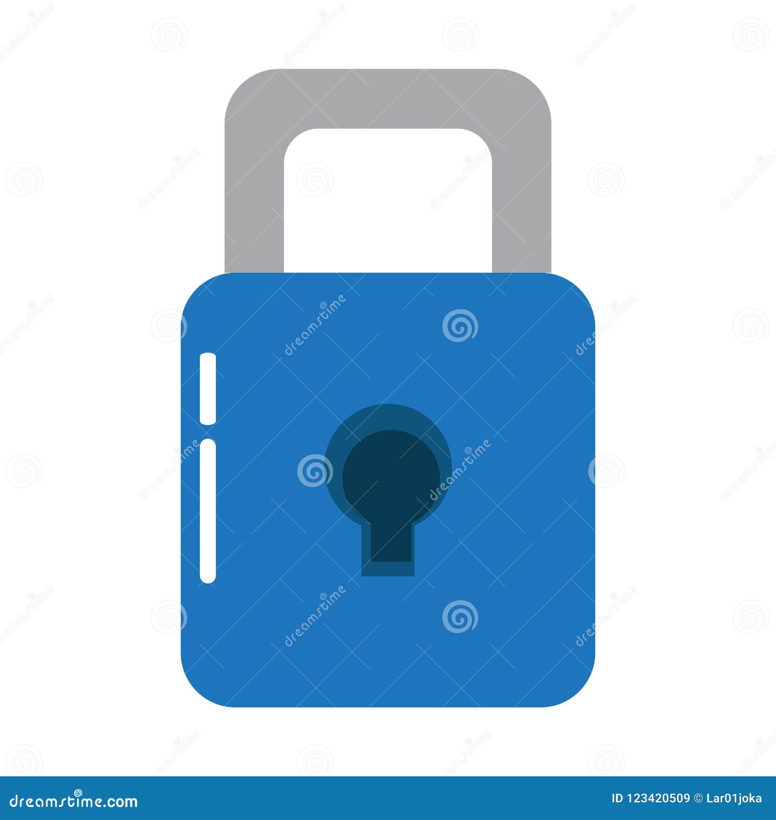 Isolated lockpad icon stock vector. Illustration of padlock - 123420509