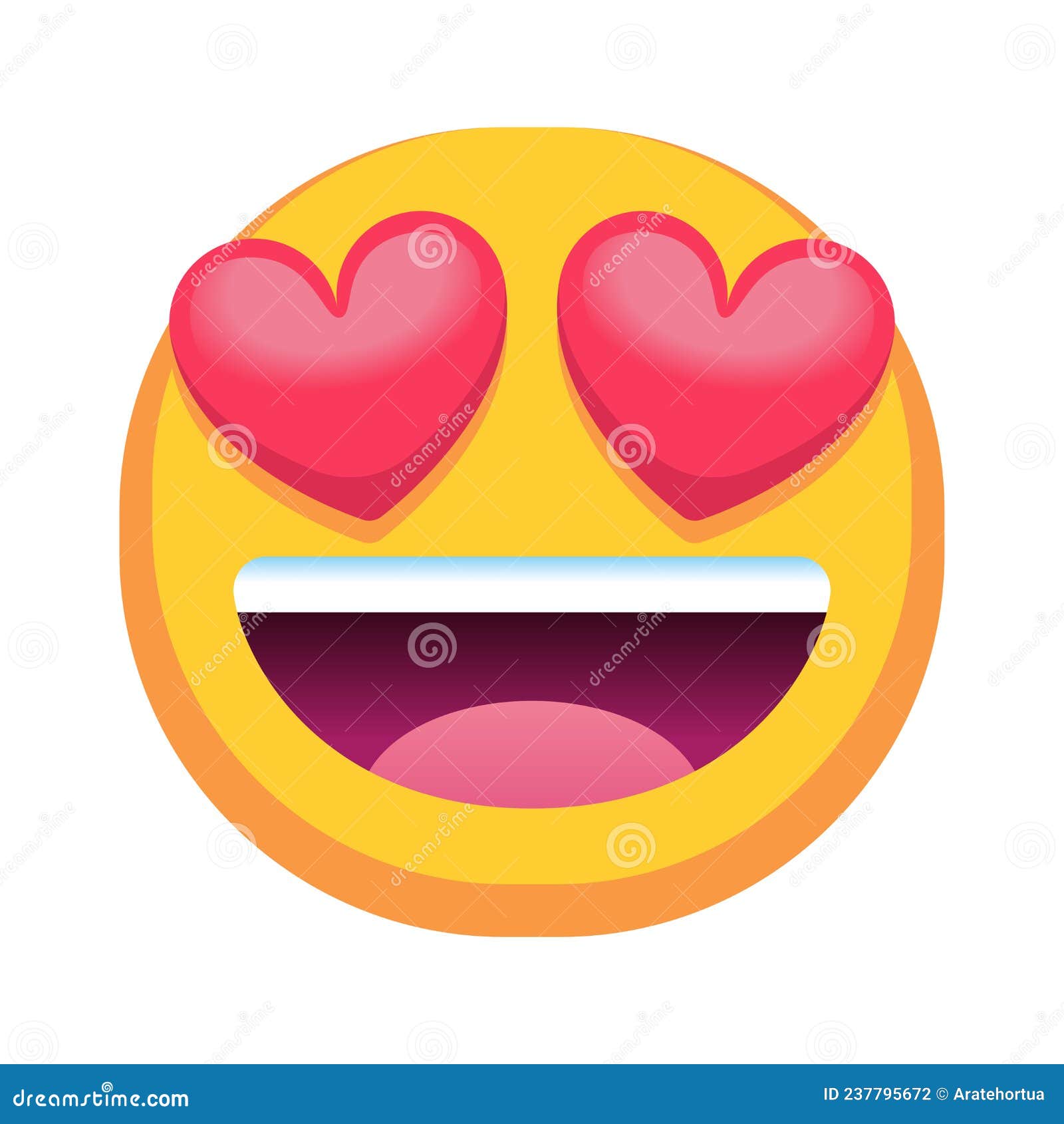 Isolated in Love Colored Emoji Icon Stock Vector - Illustration of ...