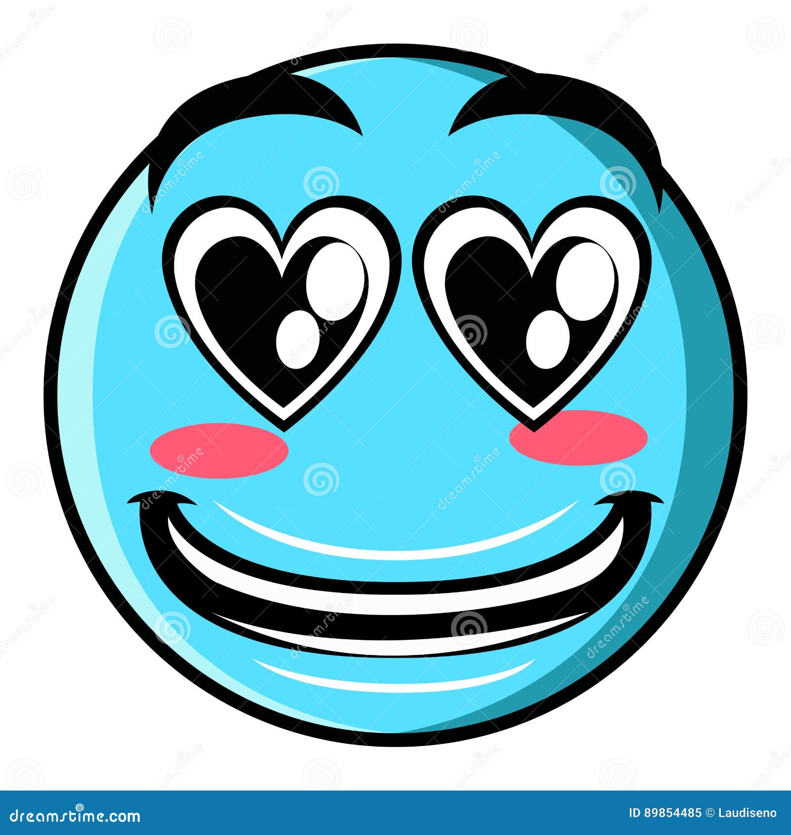 Isolated in-love emote stock vector. Illustration of flat - 89854485