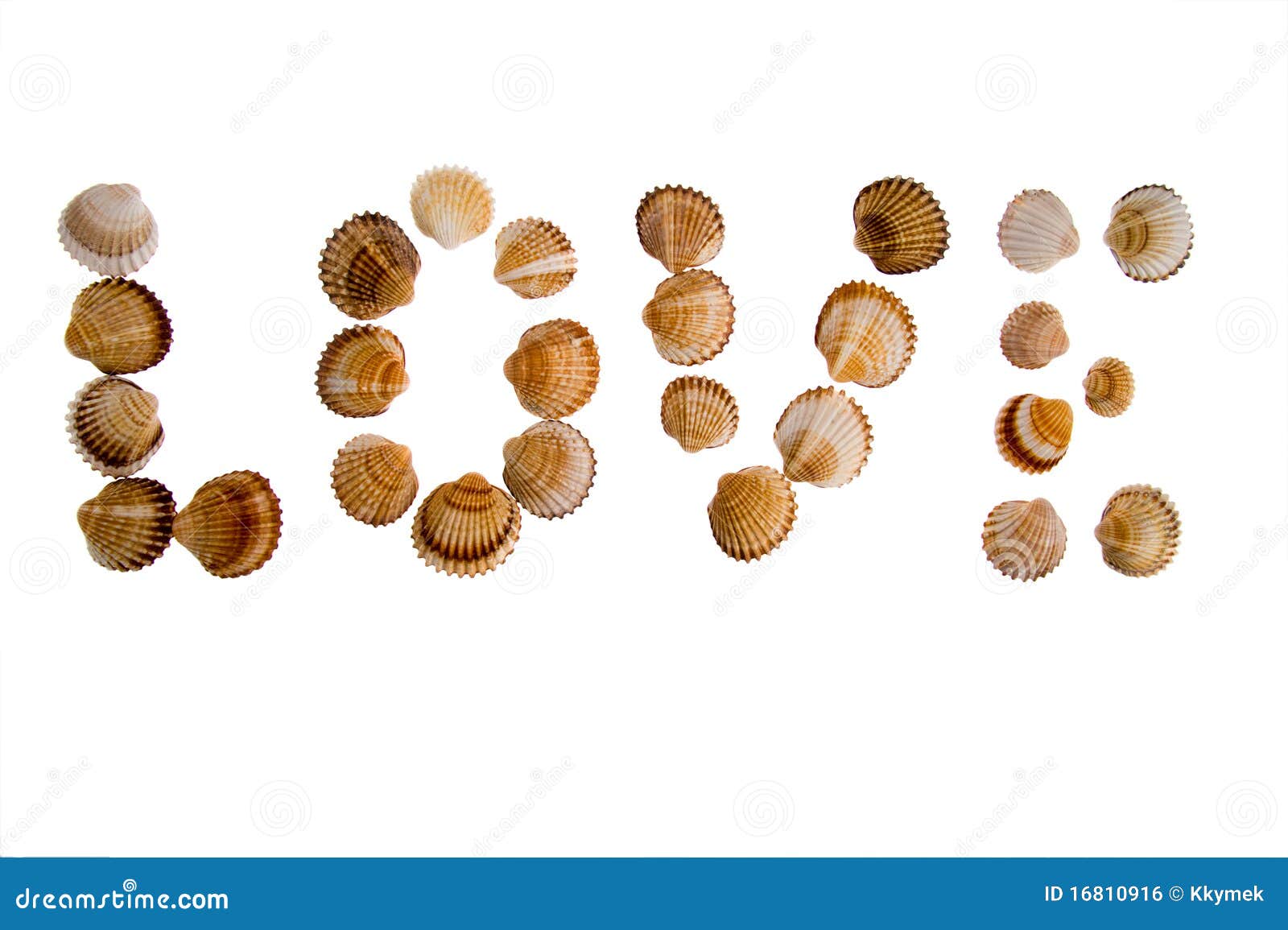 Isolated Love Text from Shell Stock Photo - Image of enamoured, shell ...