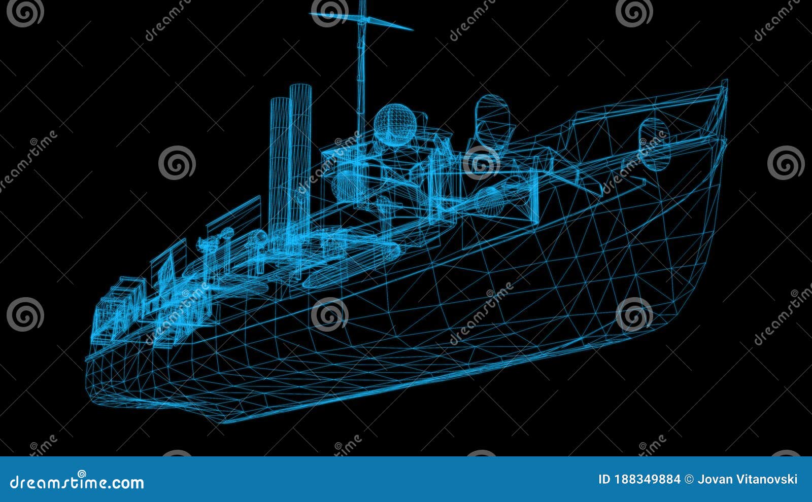 Isolated Low Poly Graphic Design of .boat Stock Illustration ...