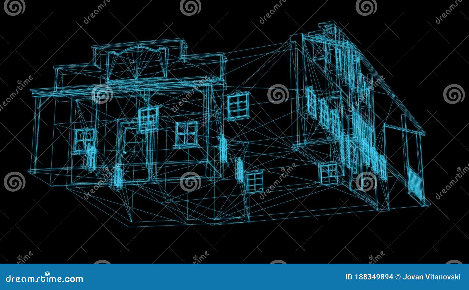 Isolated Low Poly Graphic Design of .house Stock Illustration ...