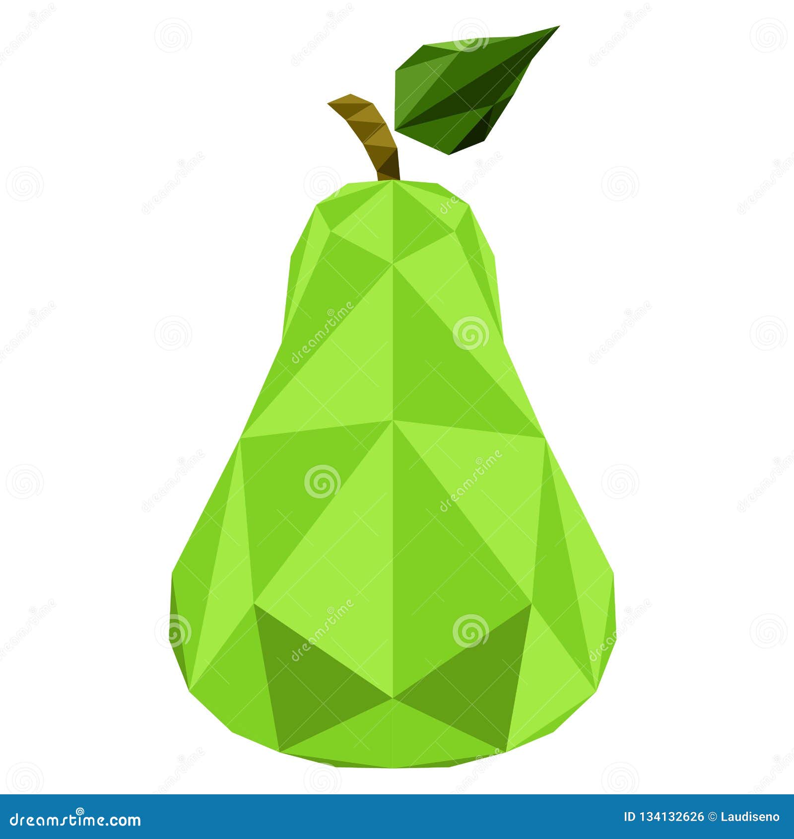 Isolated Low Poly Pear Fruit Stock Vector - Illustration of citrus ...