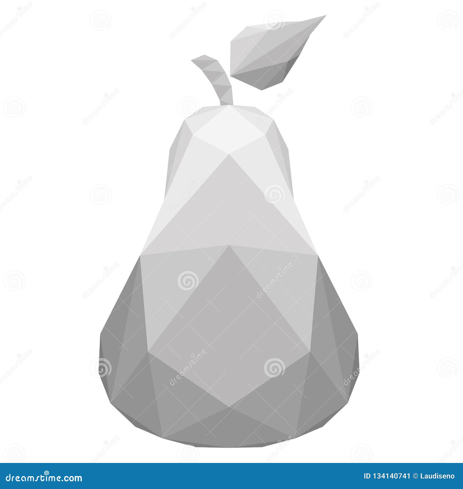 Isolated Low Poly Pear Fruit Stock Vector - Illustration of vector ...