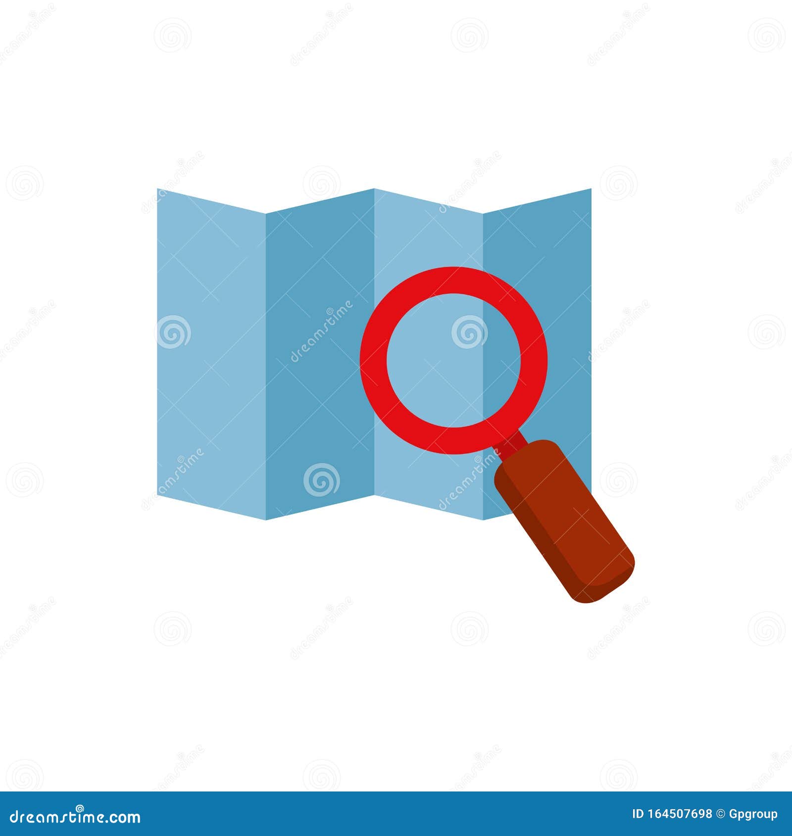 Isolated Lupe and Map Vector Design Stock Vector - Illustration of ...