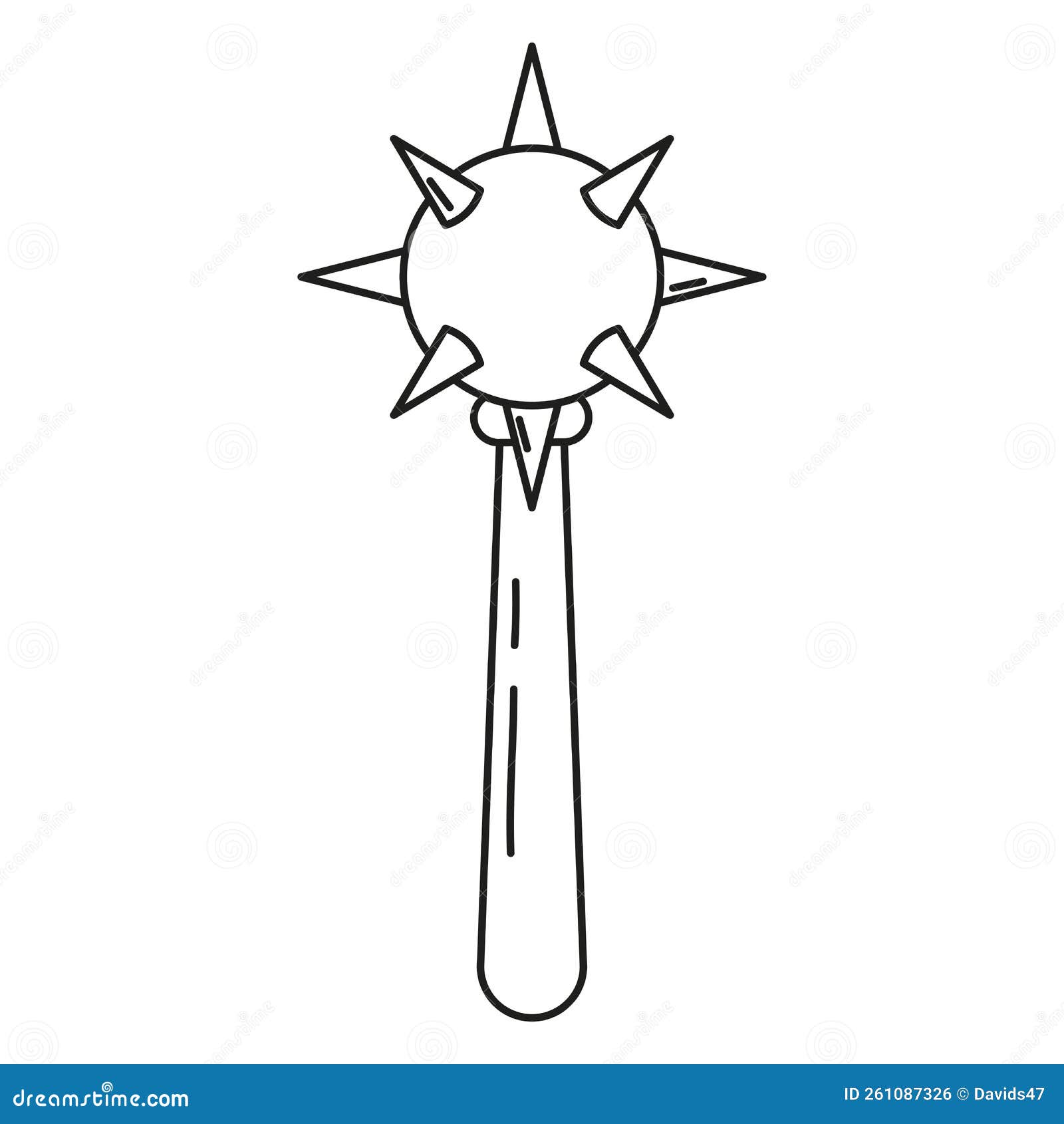 Isolated Mace Weapon Medieval Icon Vector Stock Vector - Illustration ...