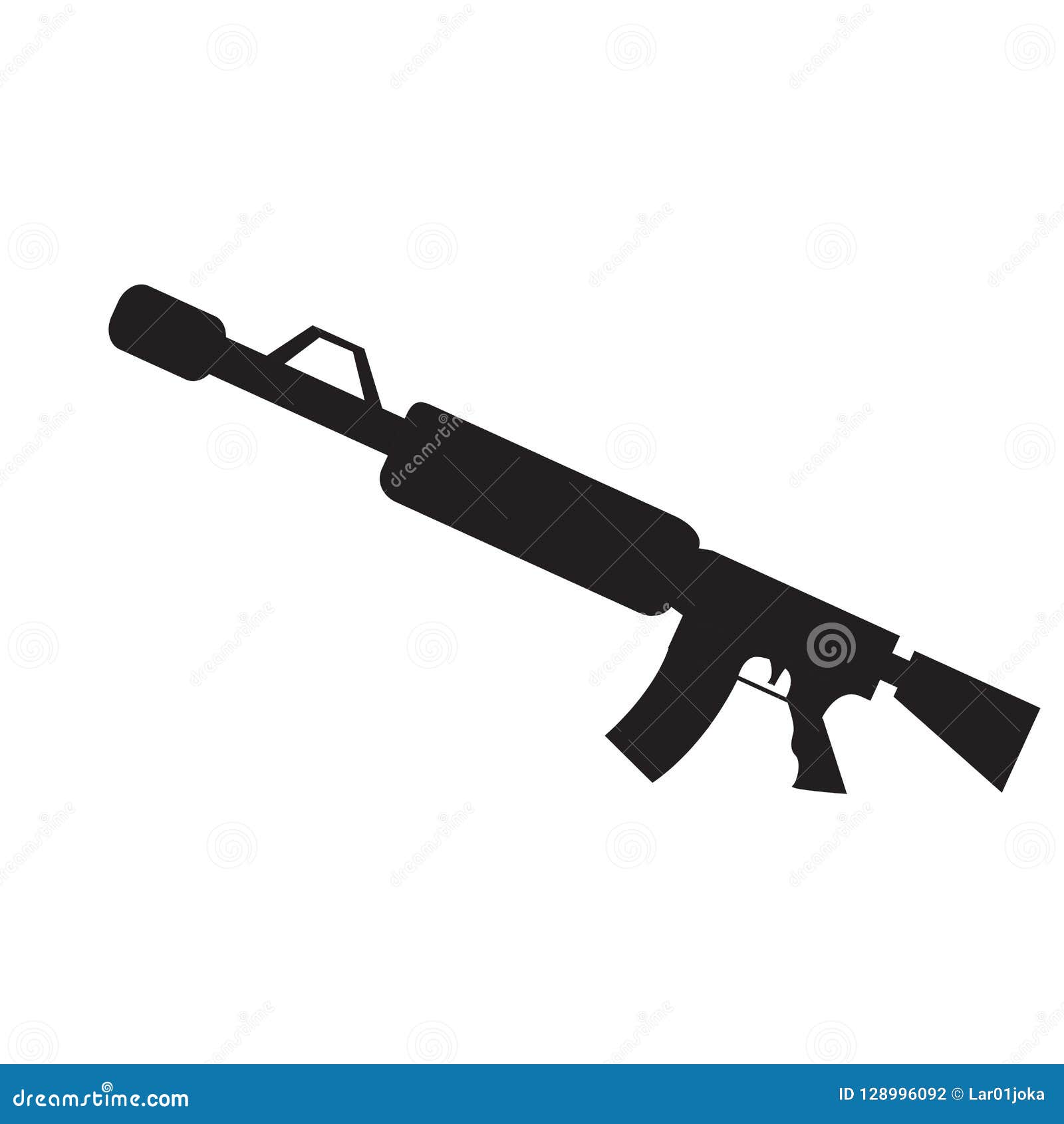 Isolated machine gun icon stock vector. Illustration of special - 128996092