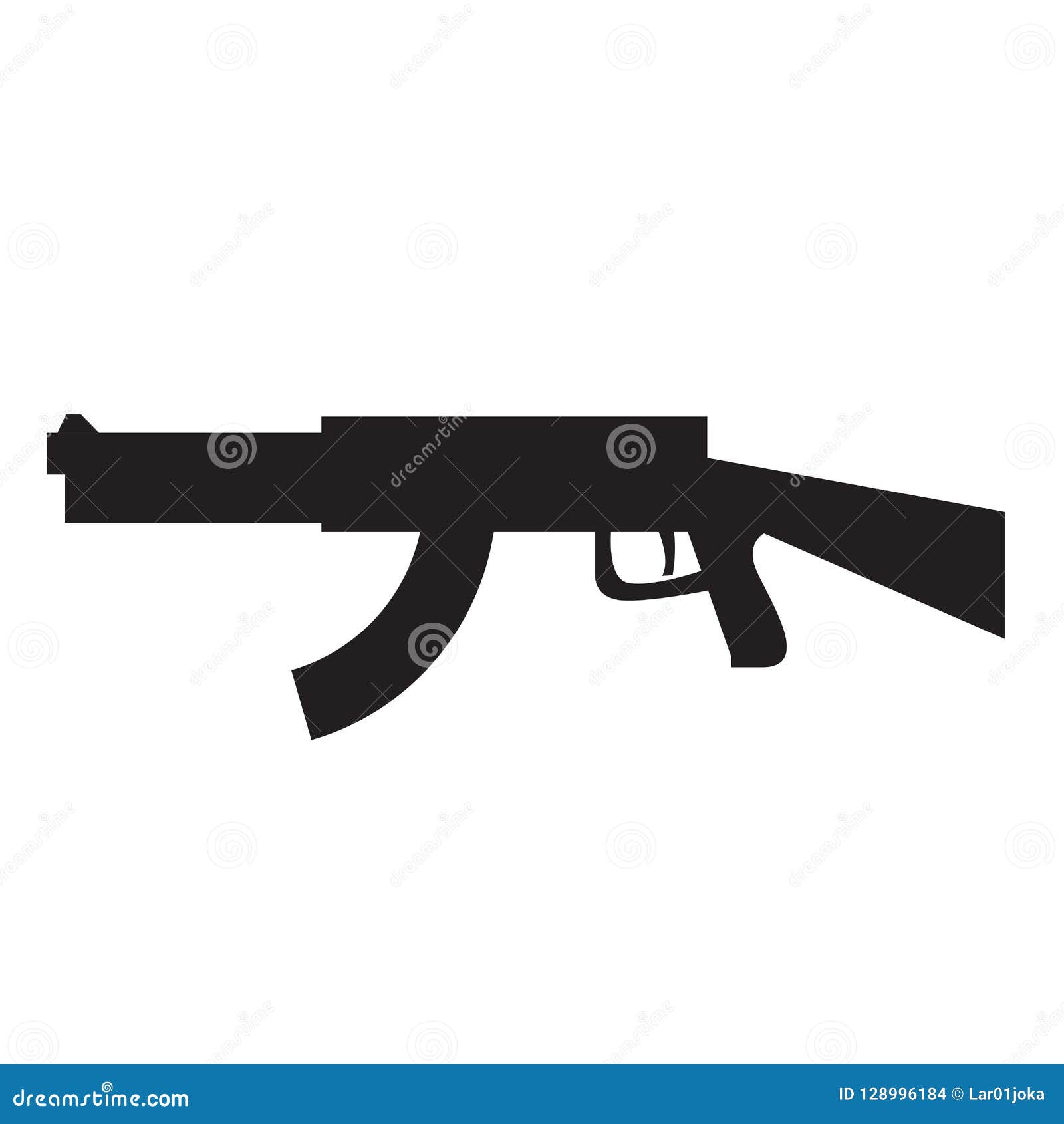 Isolated machine gun icon stock vector. Illustration of shot - 128996184
