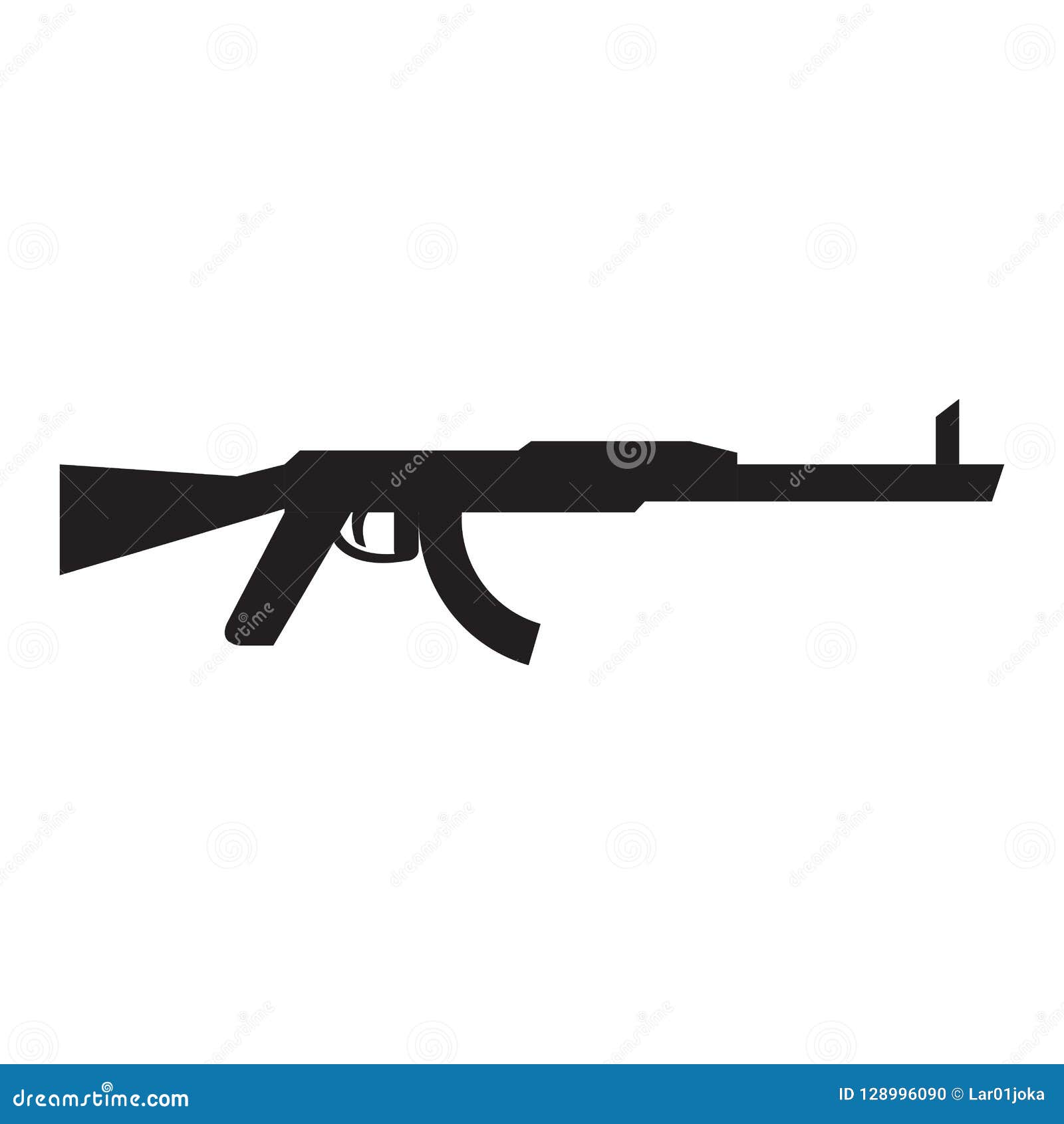 Isolated machine gun icon stock vector. Illustration of shot - 128996090