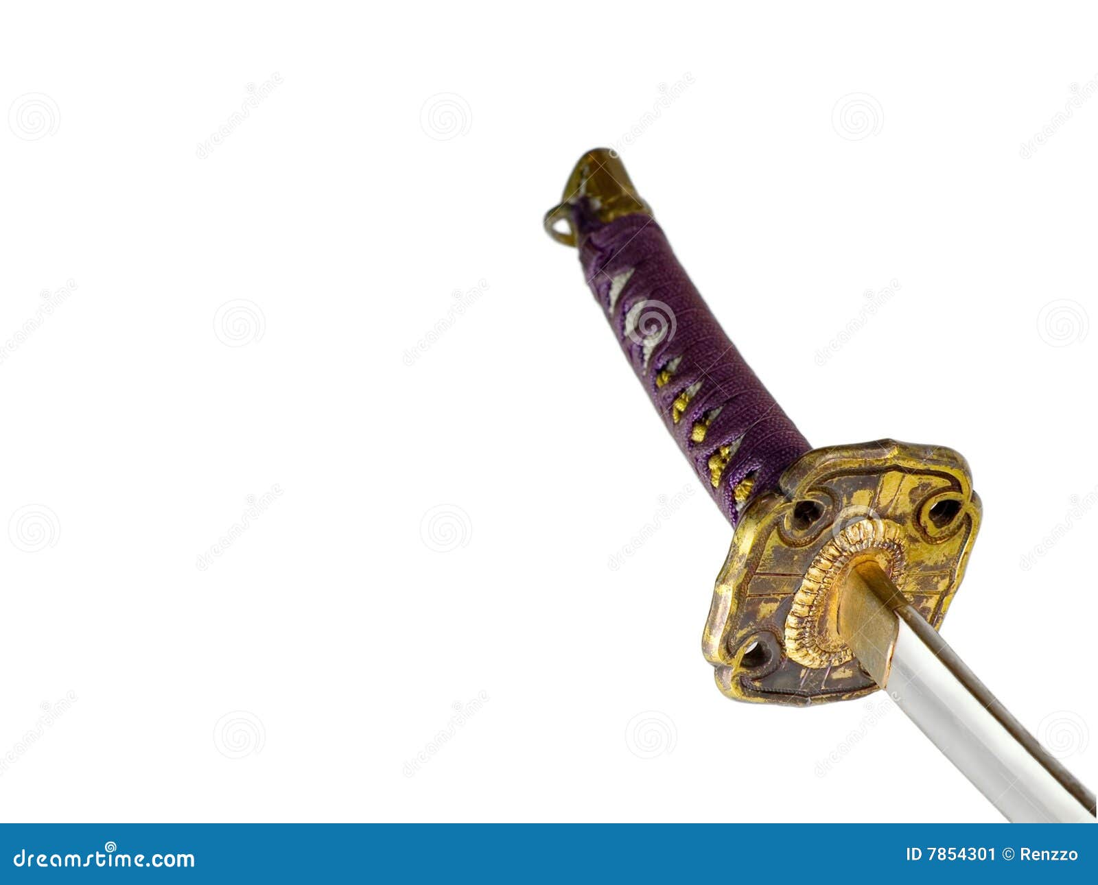 Isolated Macro of a Katana. Stock Image - Image of japanese, steel: 7854301