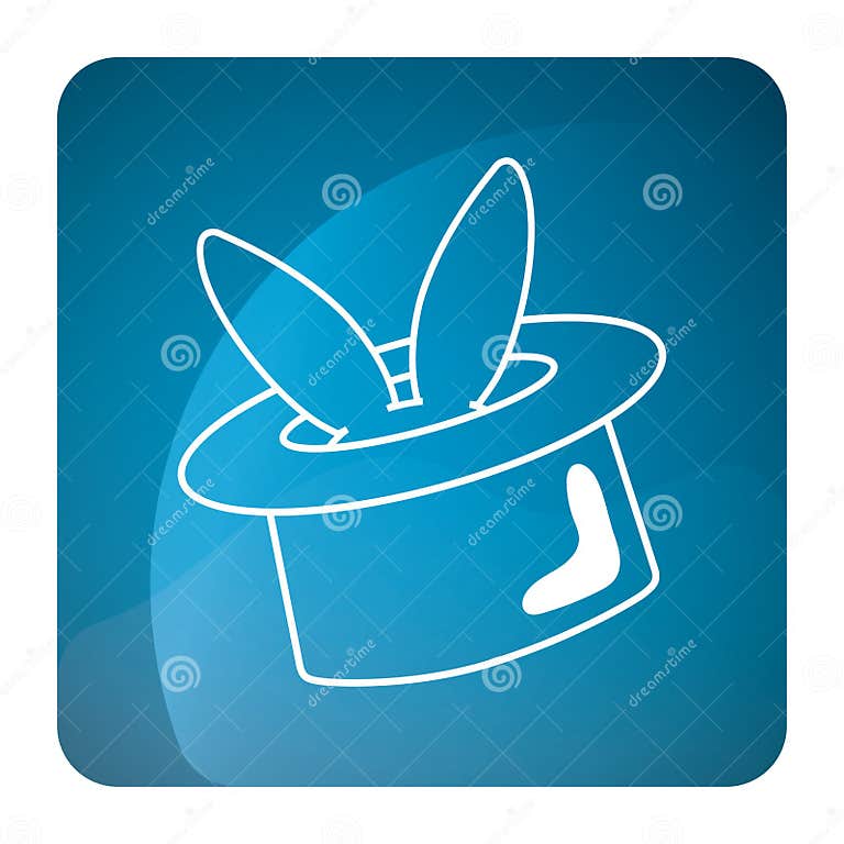 Isolated Magic Hat with Rabbit Ears Vector Stock Vector - Illustration ...