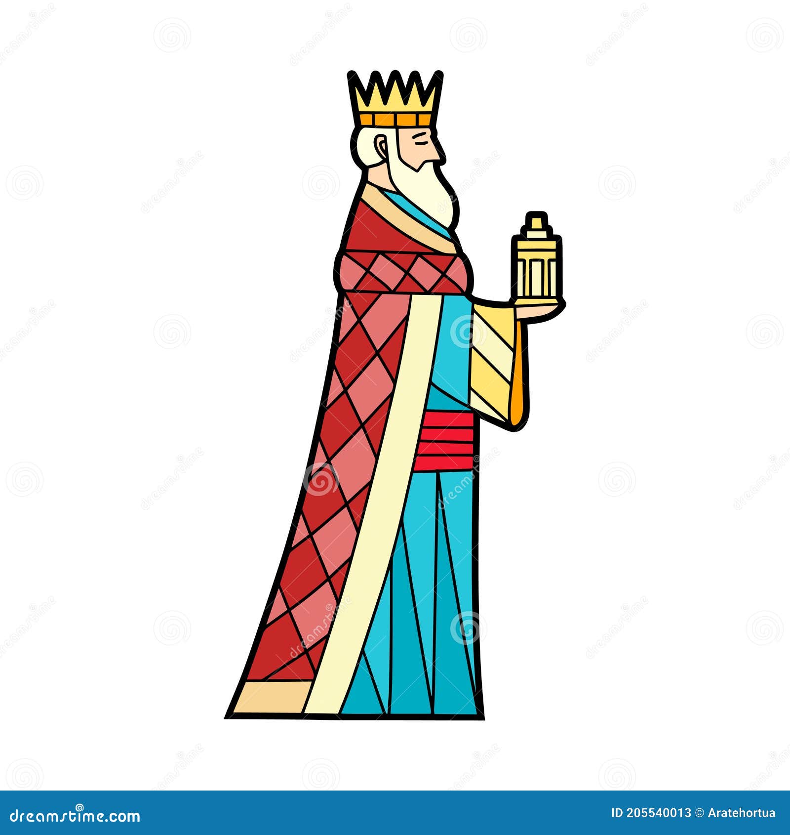 Isolated Magic King in Stained Glass Stock Vector - Illustration of ...