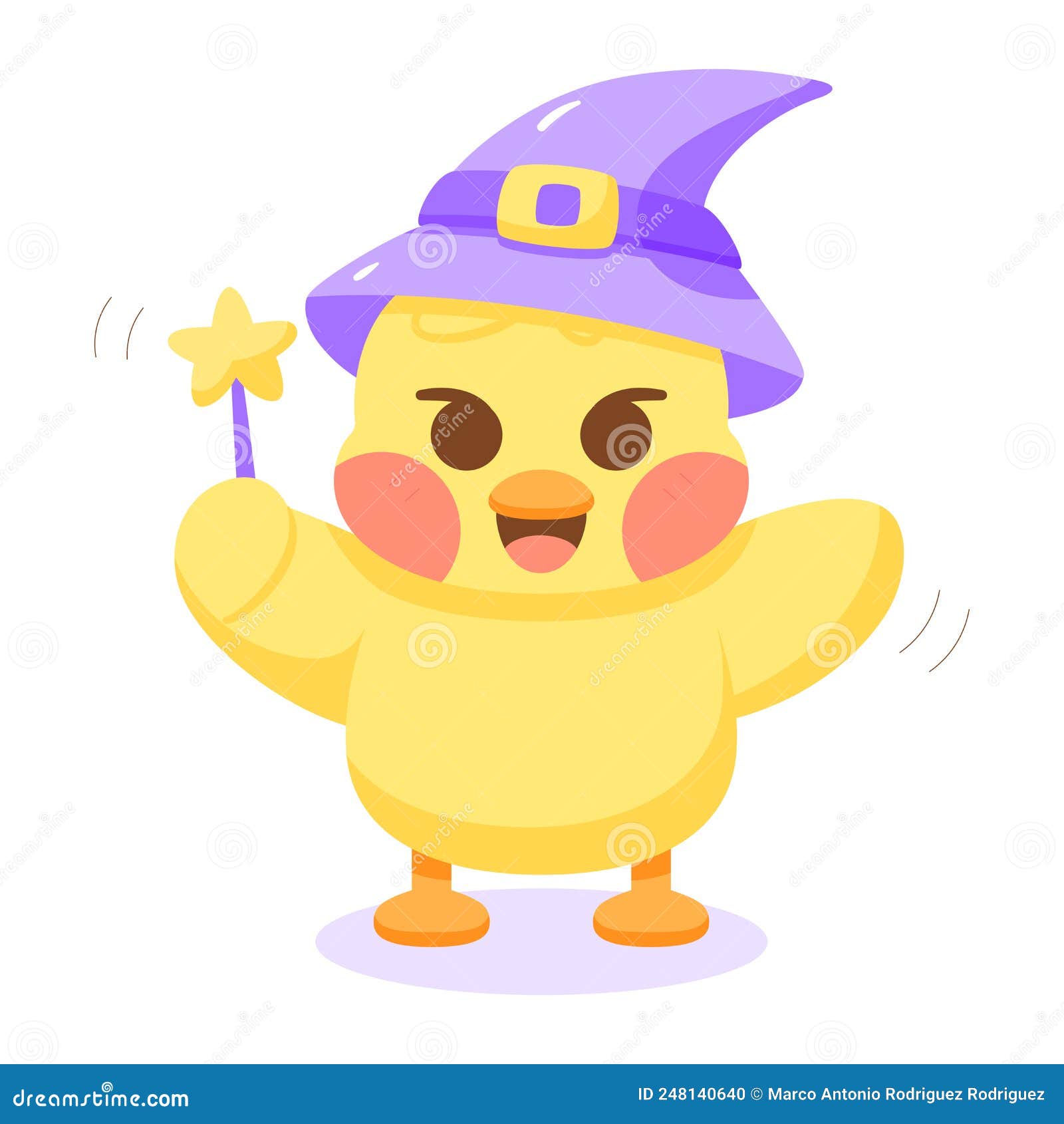 Isolated Magician Chick Cartoon Character Vector Stock Vector ...
