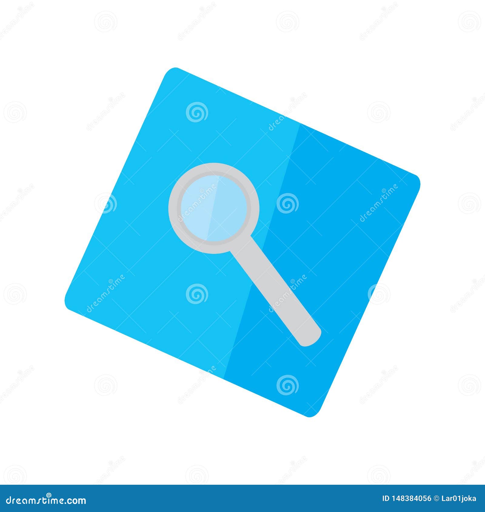 Isolated Magnifying Glass on a Sticker Stock Vector - Illustration of ...
