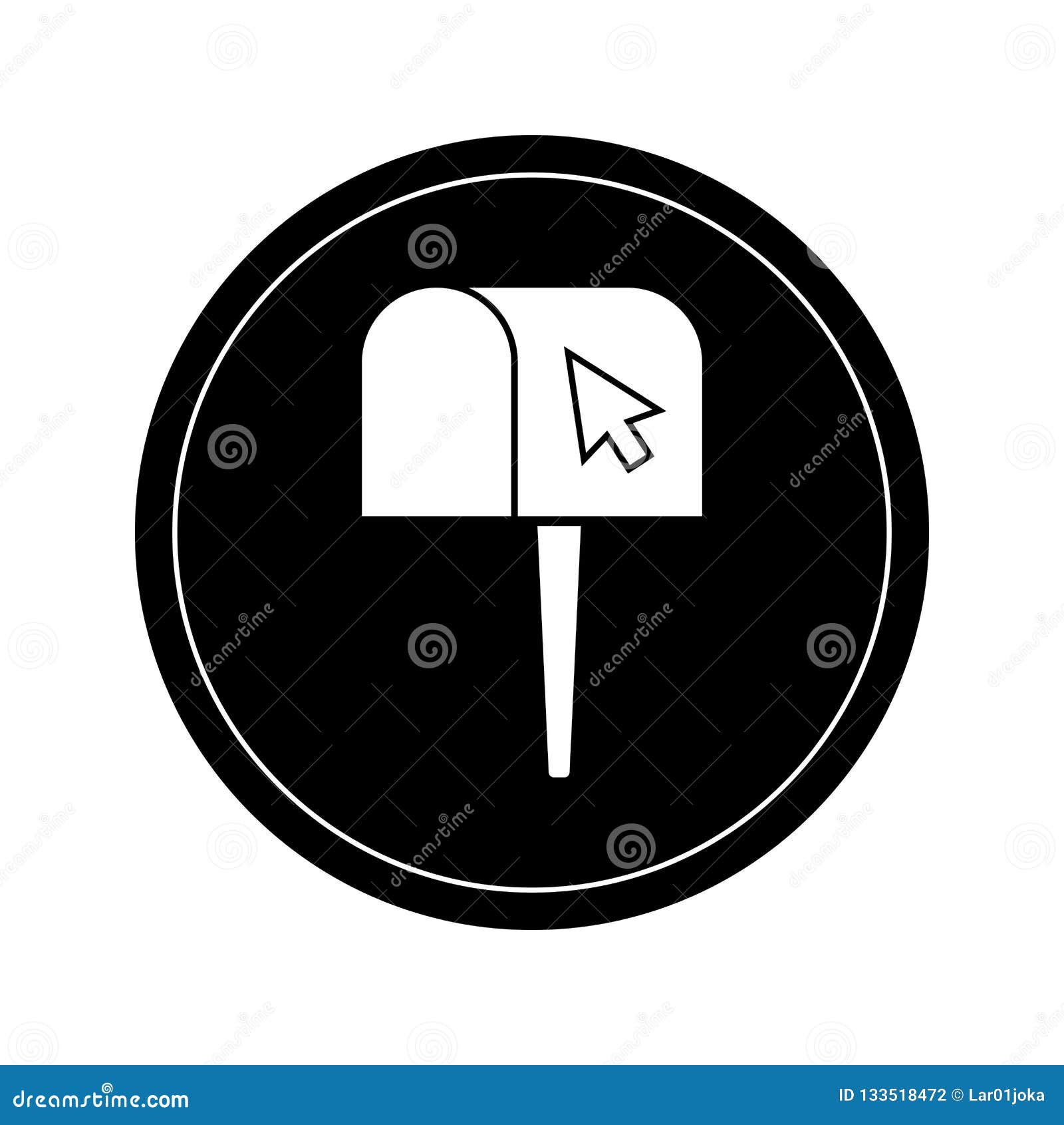 Mailbox with arrow stock vector. Illustration of speech - 133518472