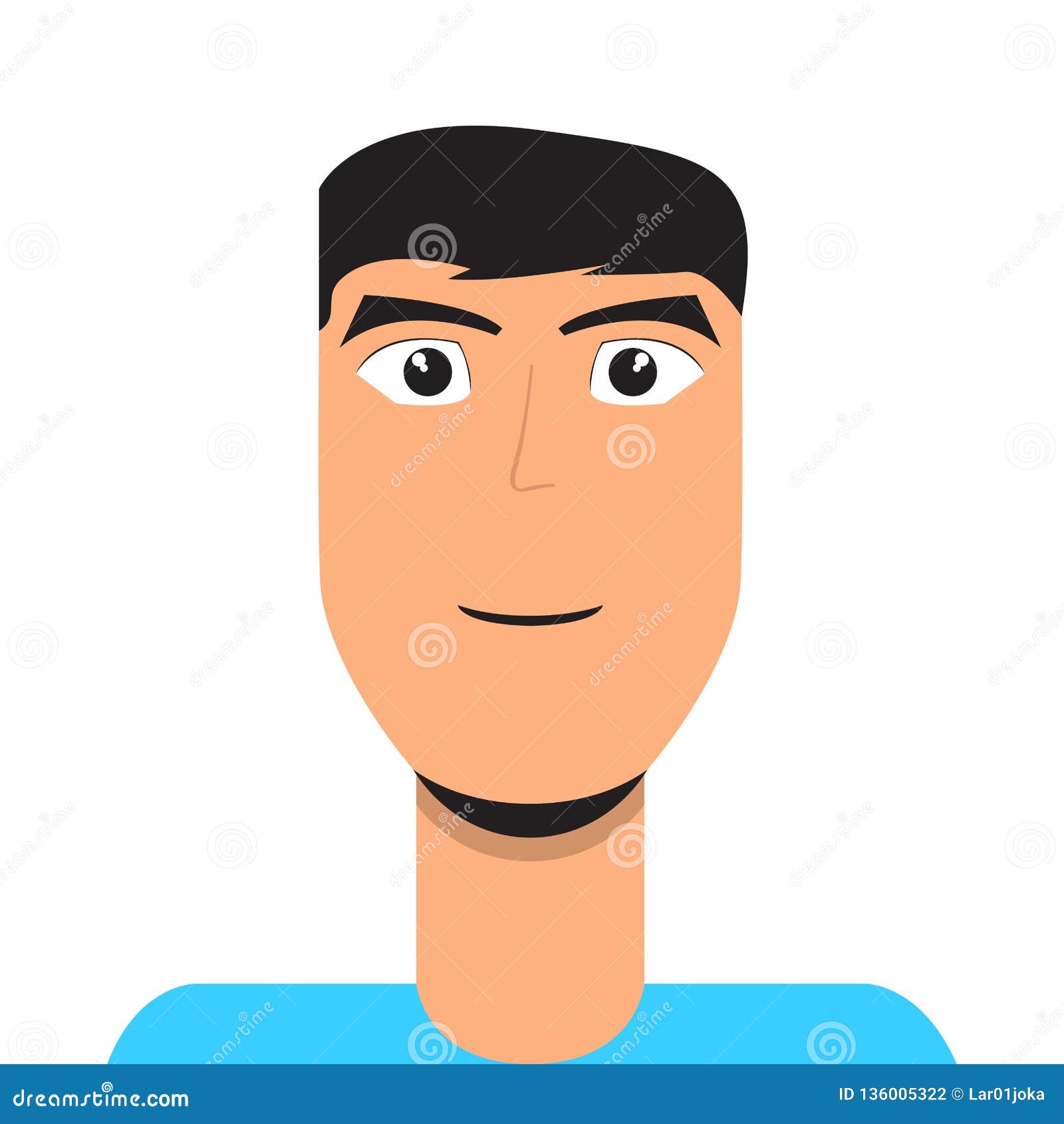 Isolated male avatar stock vector. Illustration of avatar - 136005322
