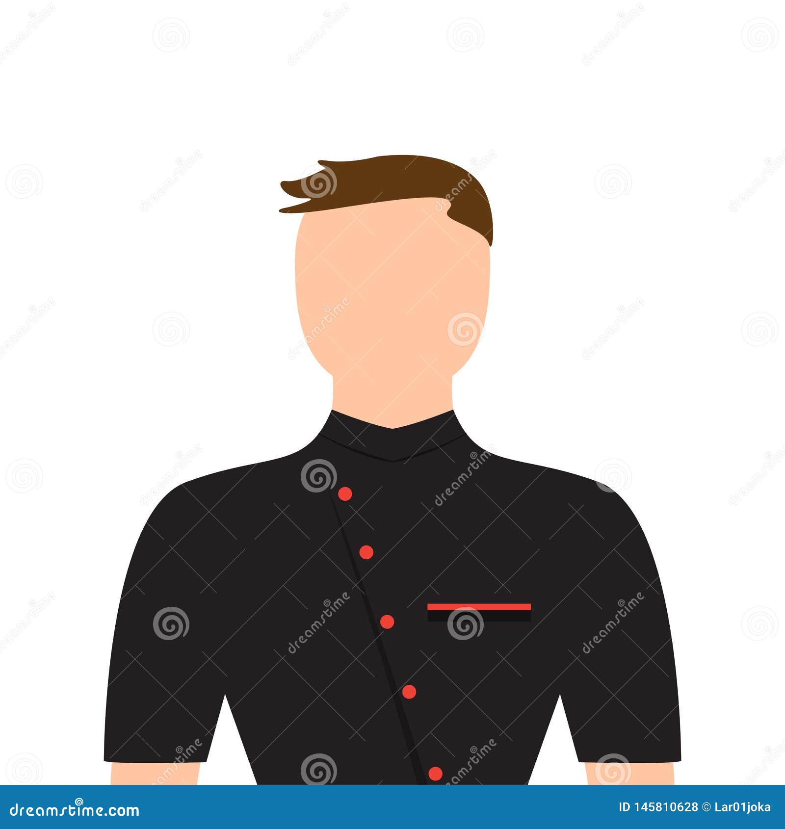 Isolated male chef stock vector. Illustration of food - 145810628