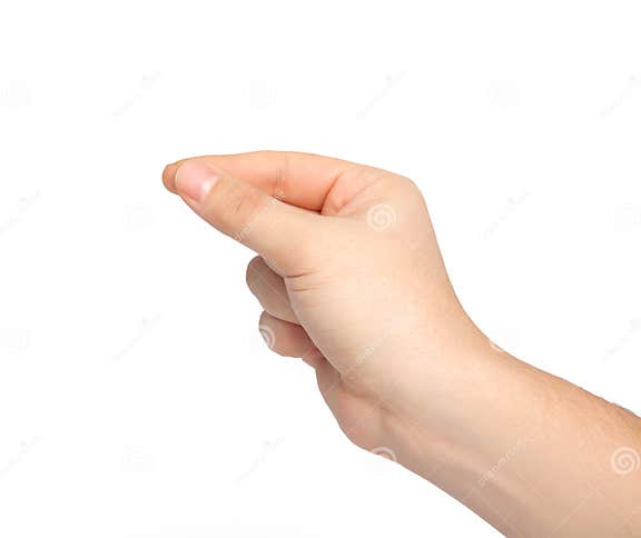 Isolated Male Hand Holding an Object Stock Image - Image of male, copy ...
