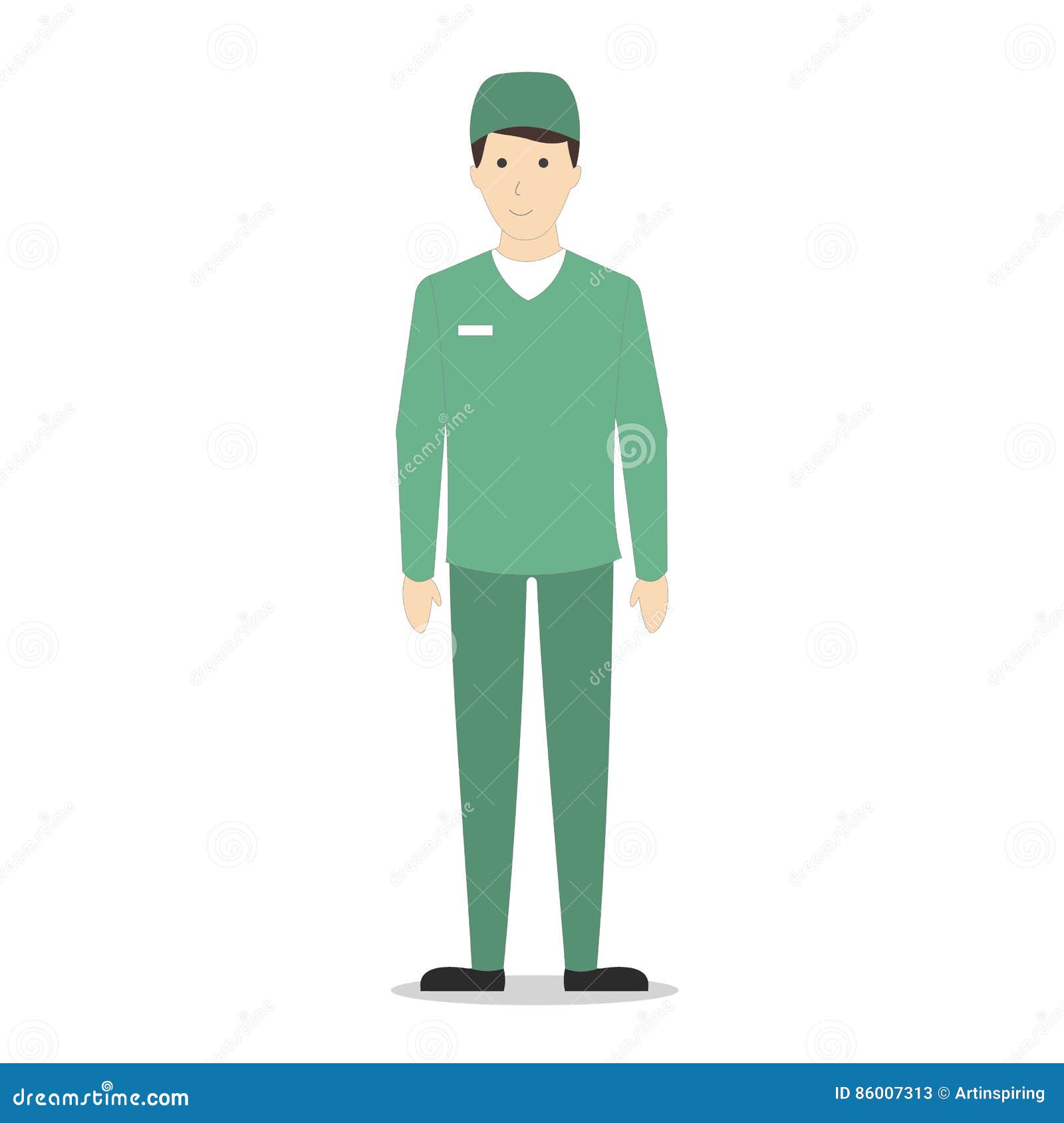 Isolated male surgeon. stock vector. Illustration of professional ...