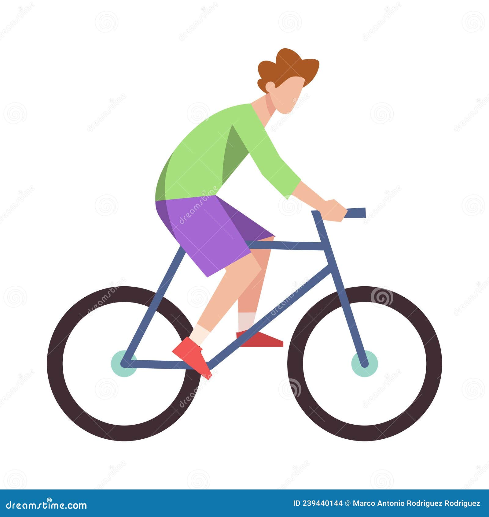 Isolated Man Bike Vector Illustration Stock Vector - Illustration of ...