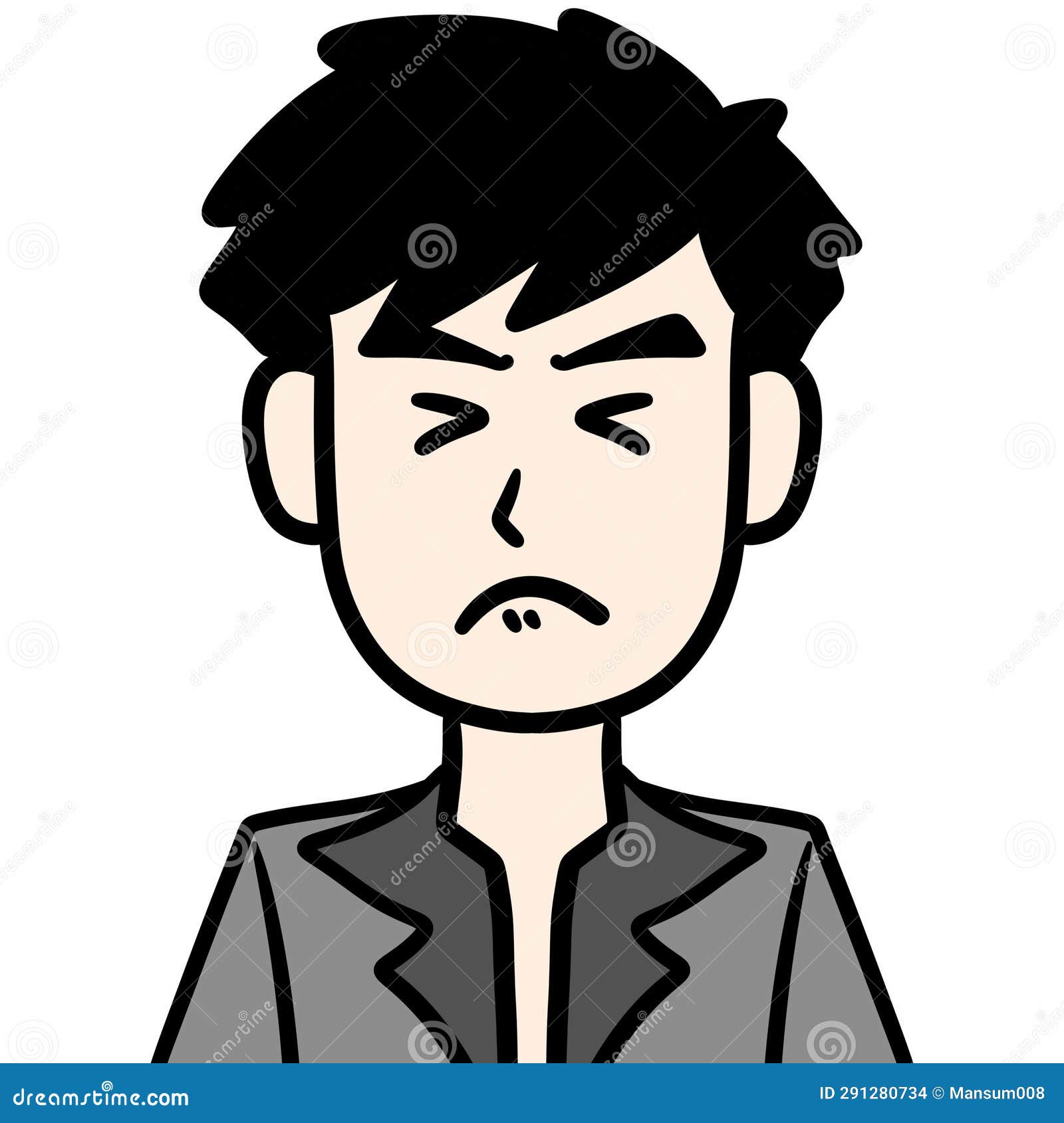 Isolated Man Cartoon Design on White Background Stock Illustration ...