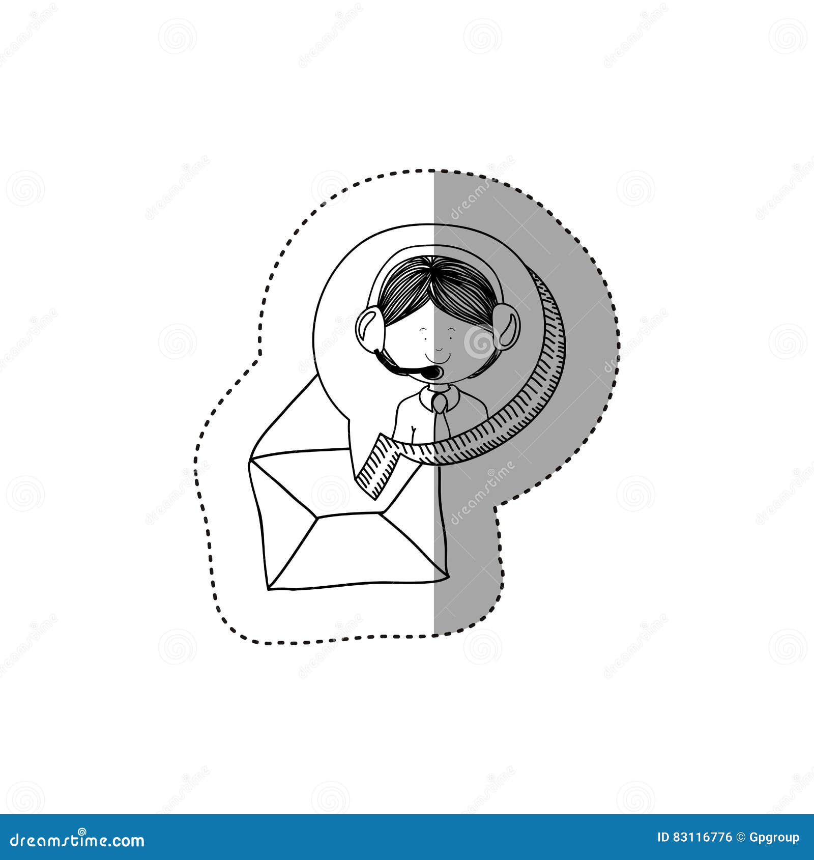 Isolated Man Operator Design Stock Vector - Illustration of corporate ...