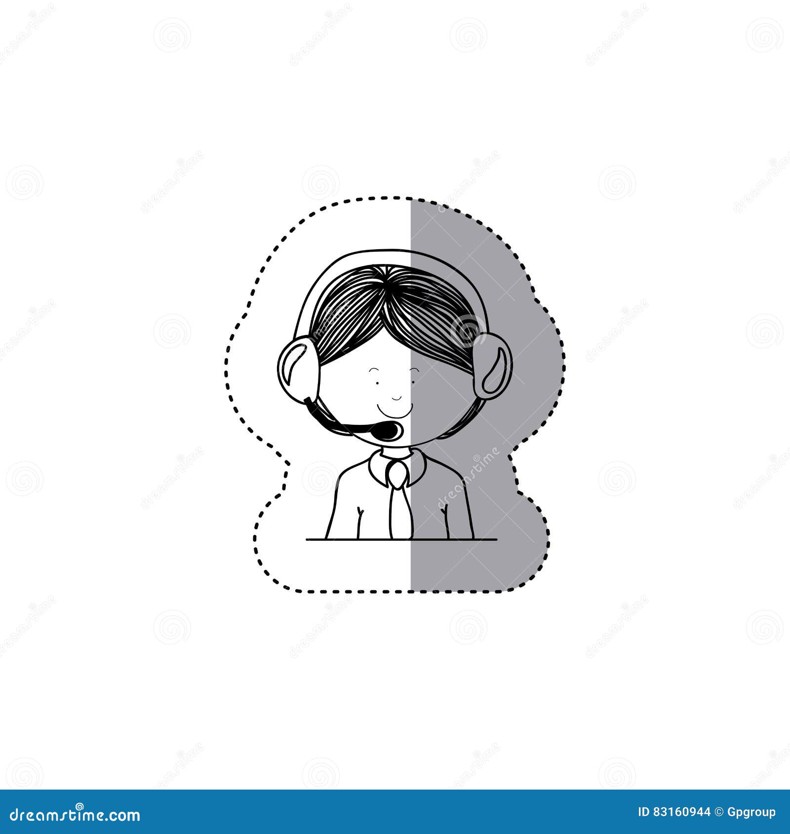 Isolated Man Operator Design Stock Vector - Illustration of ...