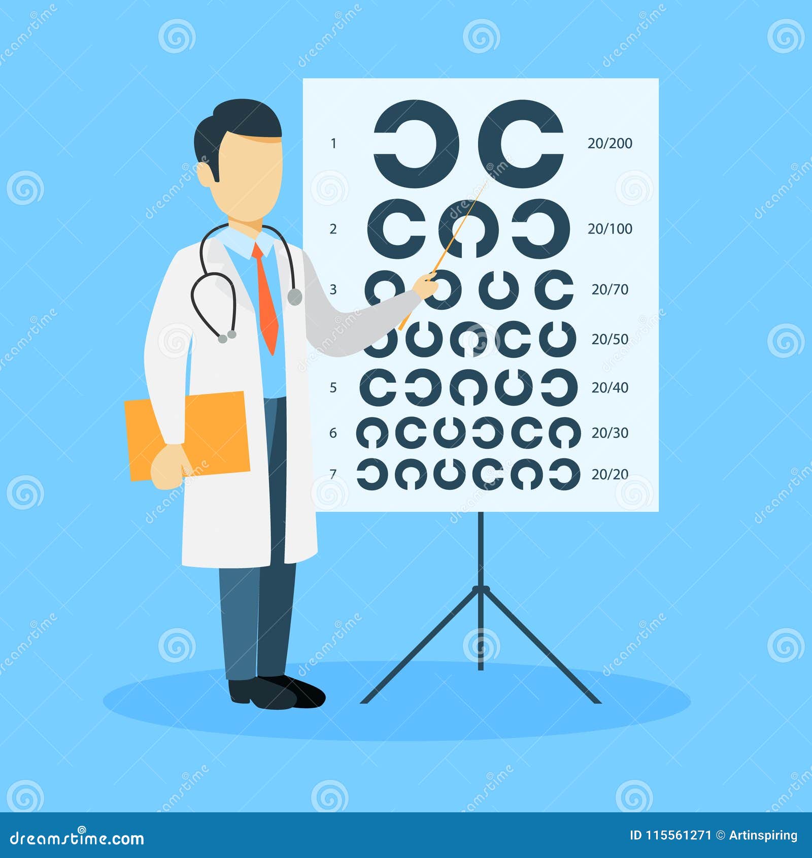 Isolated man optometrist. stock vector. Illustration of ophthalmologist ...