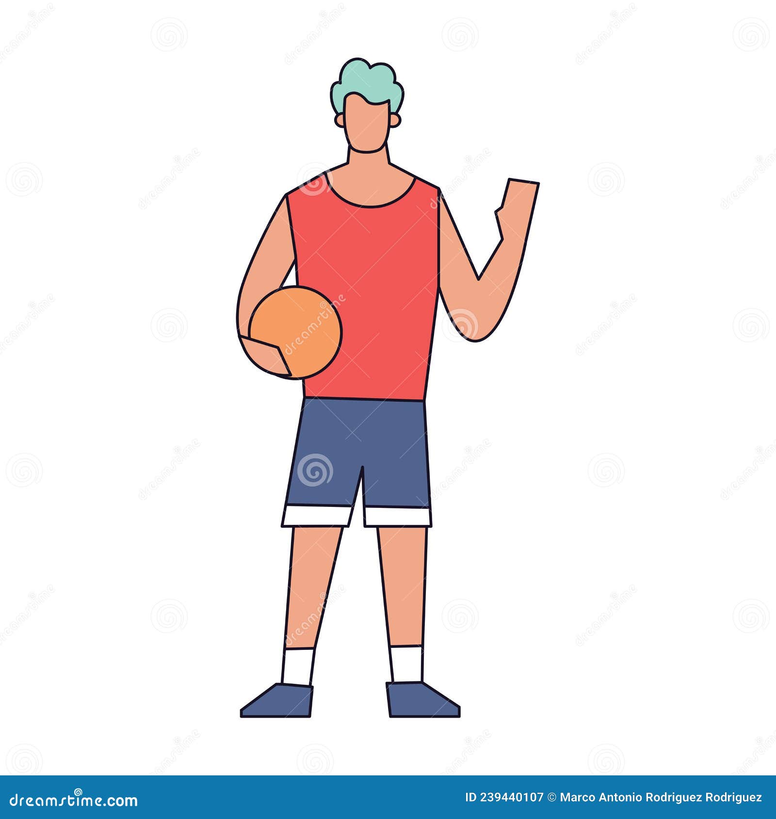 Isolated Man Play Vector Illustration Stock Vector - Illustration of ...