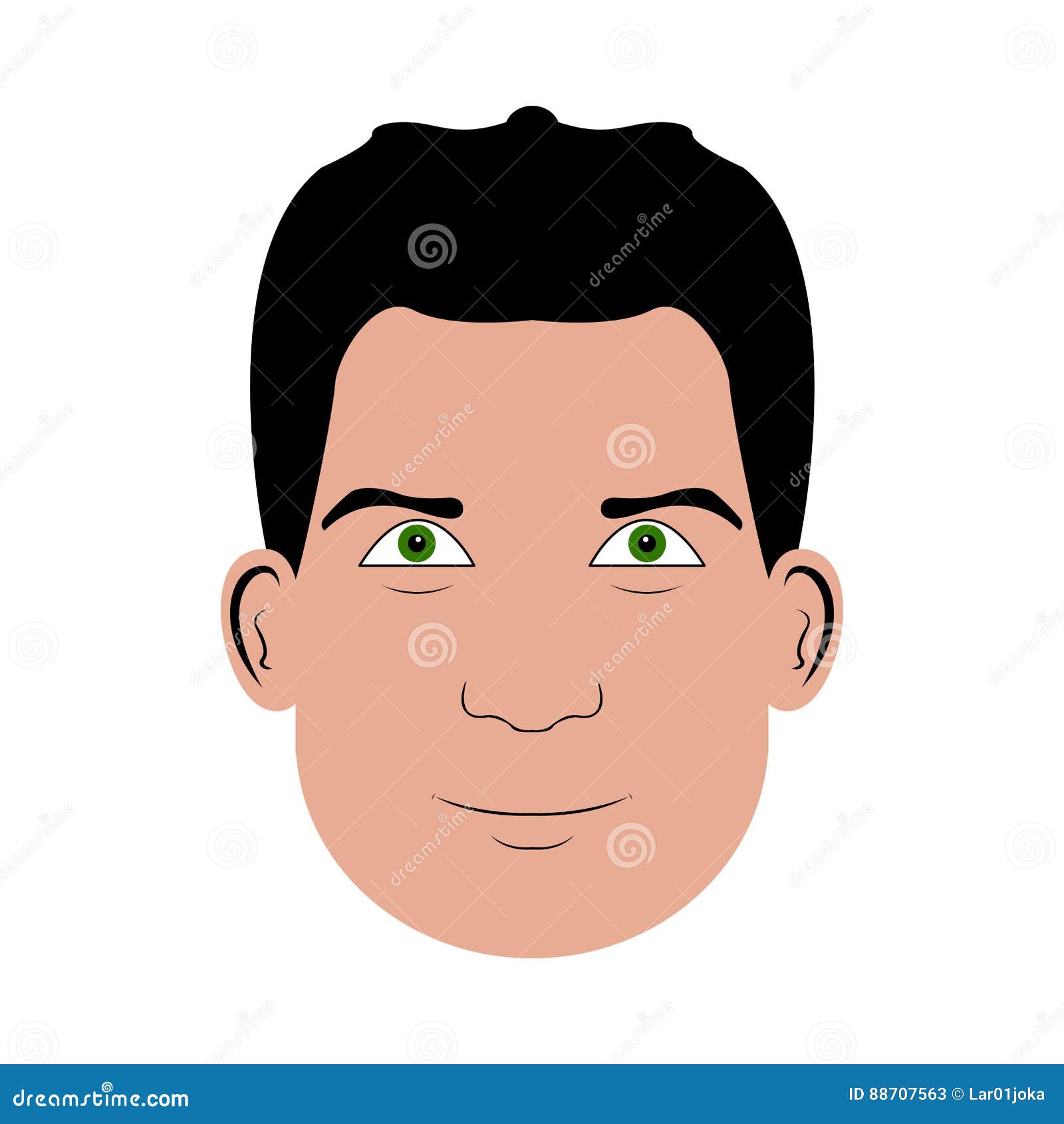 Isolated man portrait stock vector. Illustration of clipart - 88707563