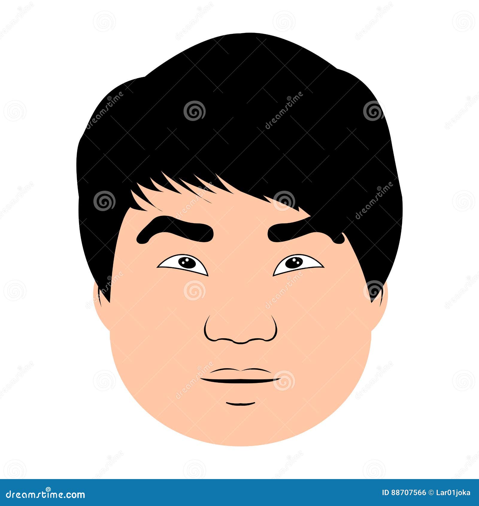 Isolated man portrait stock vector. Illustration of cheerful - 88707566