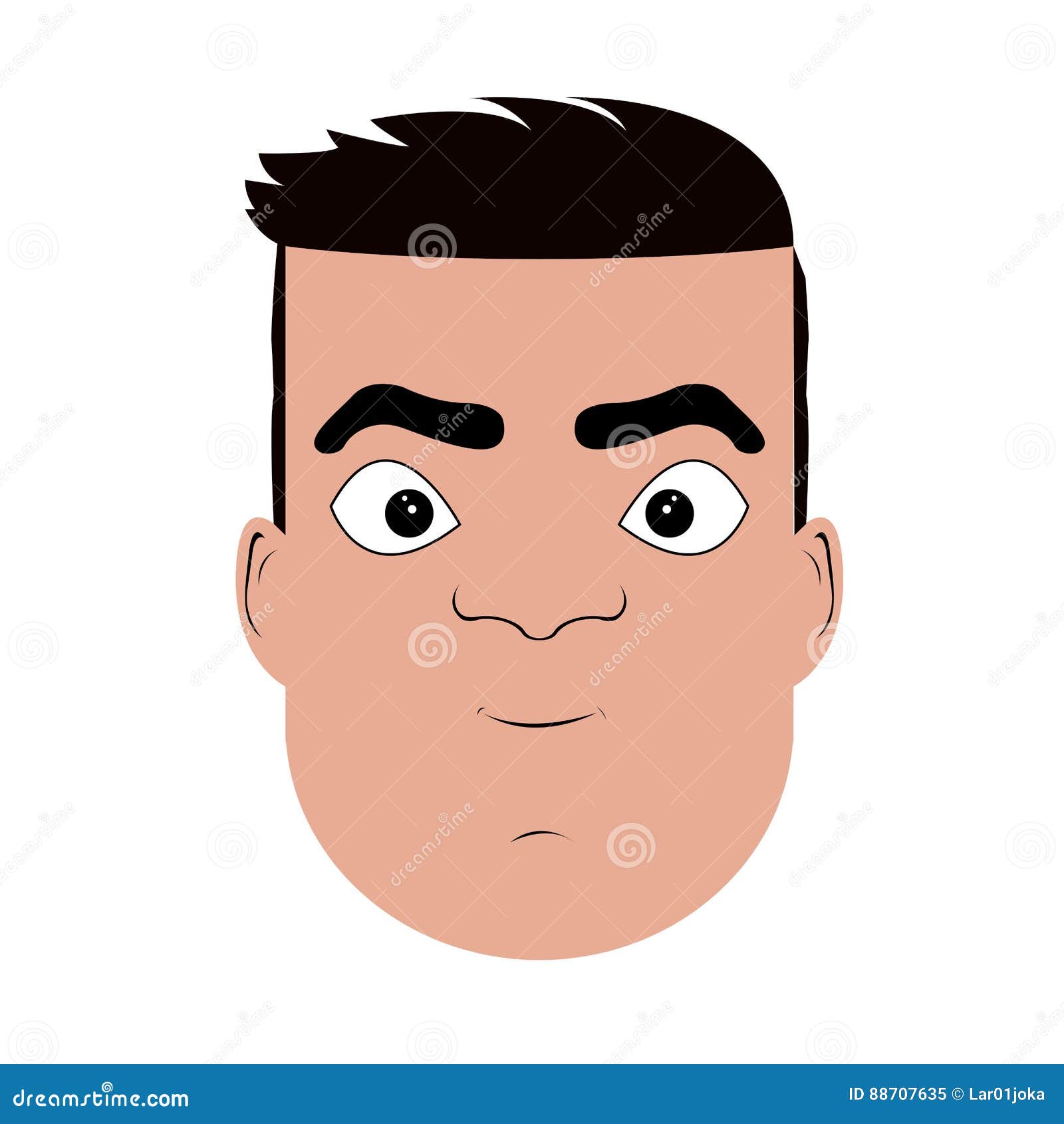 Isolated man portrait stock vector. Illustration of happy - 88707635