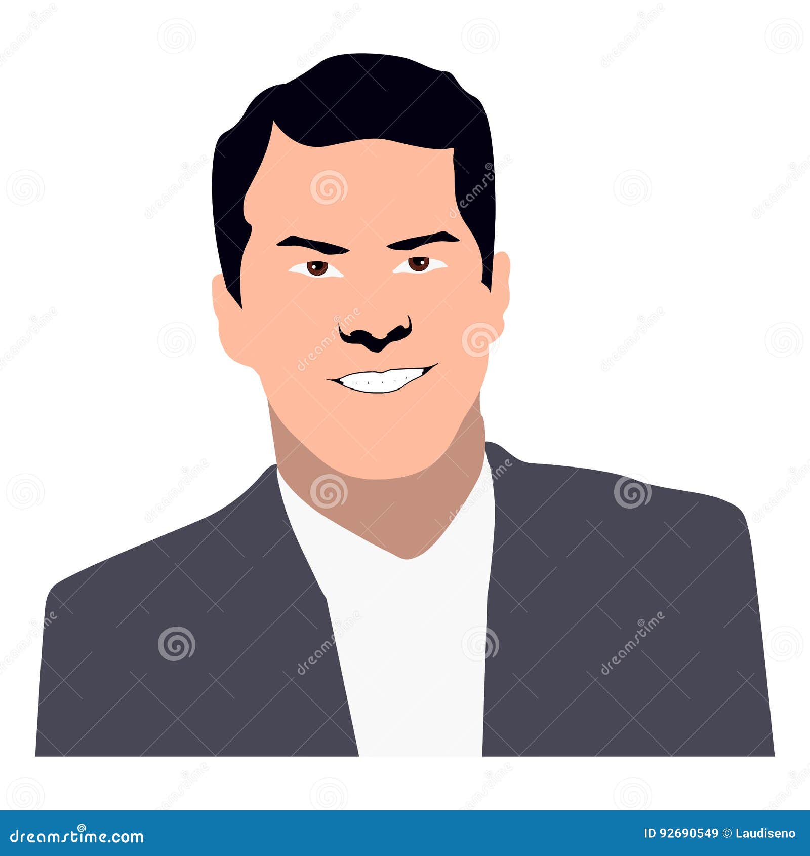 Isolated man portrait stock vector. Illustration of social - 92690549