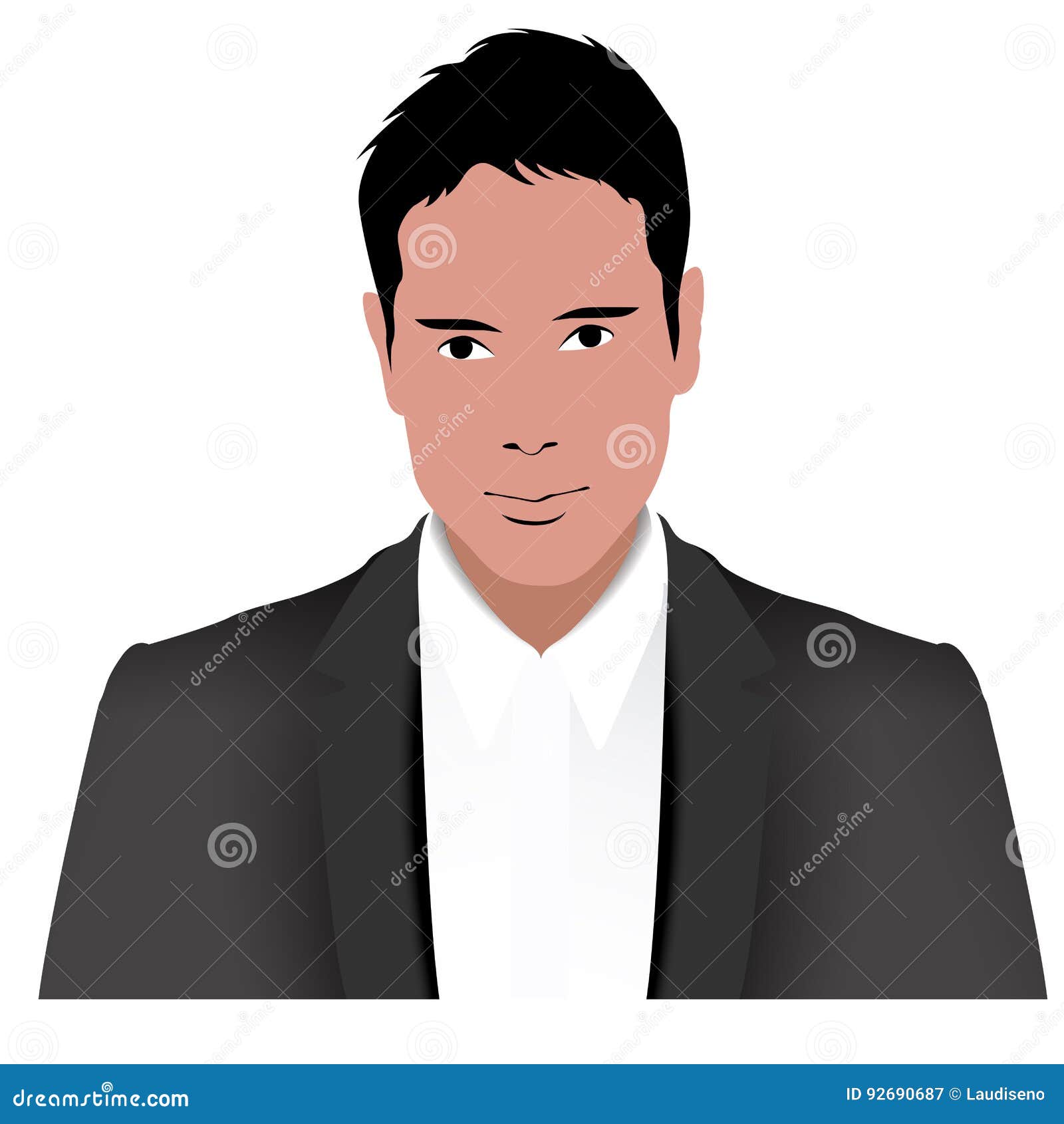 Isolated man portrait stock illustration. Illustration of isolated ...