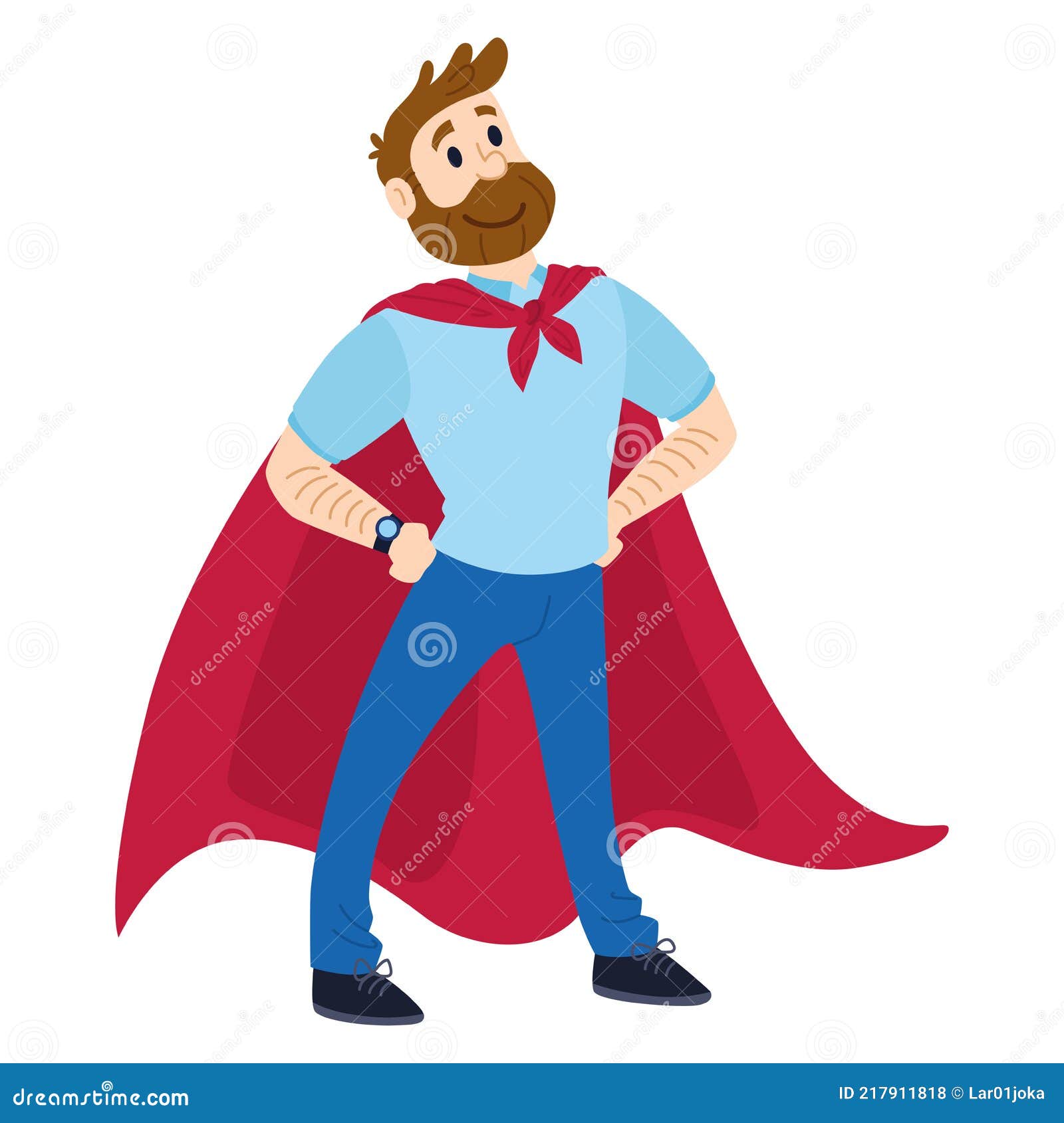 Isolated Man with a Red Cap Hero Stock Vector - Illustration of white ...