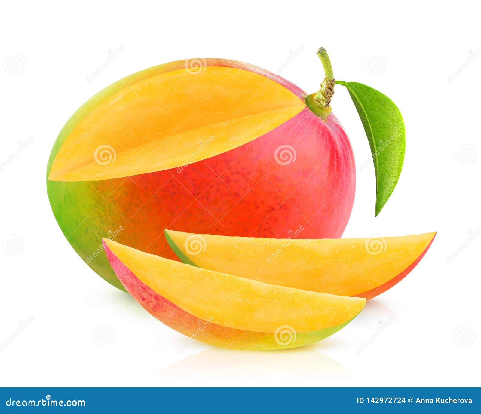Isolated mango fruits stock photo. Image of fruits, pieces - 142972724