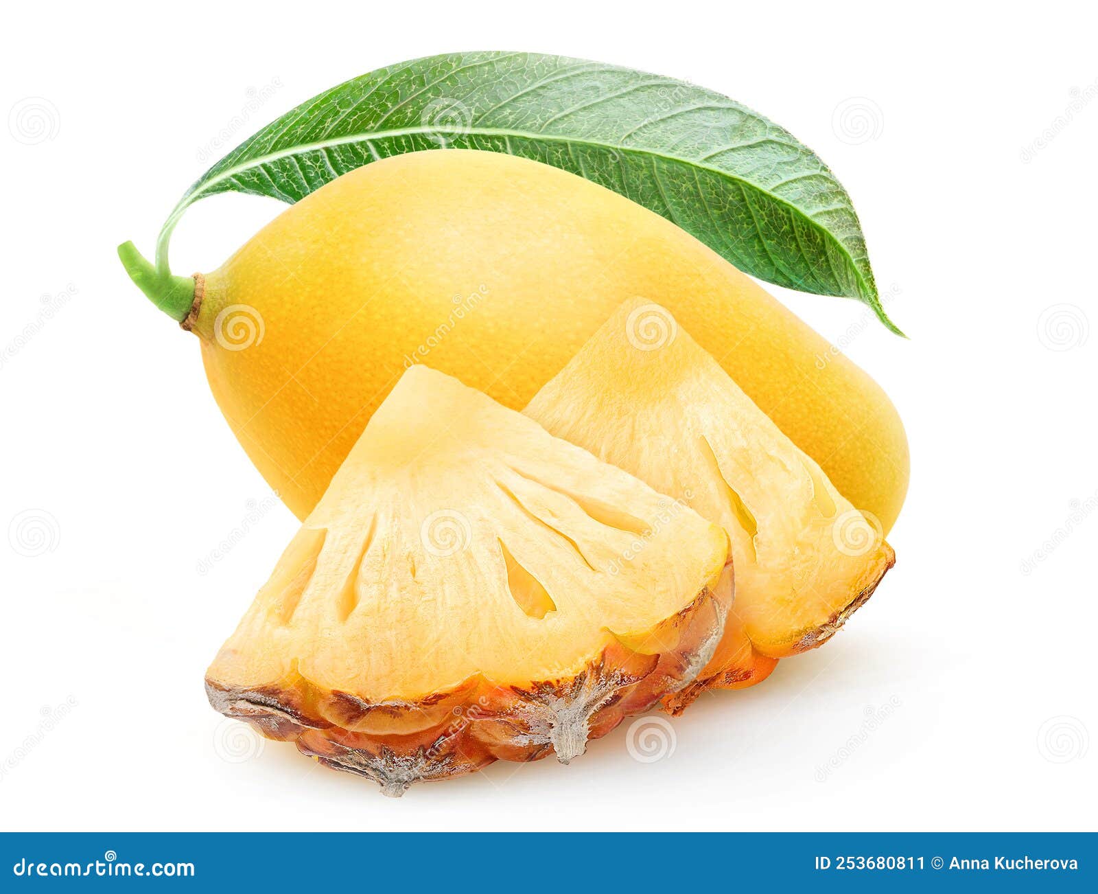 Isolated Mango and Pineapple Stock Image - Image of juicy, cutout ...