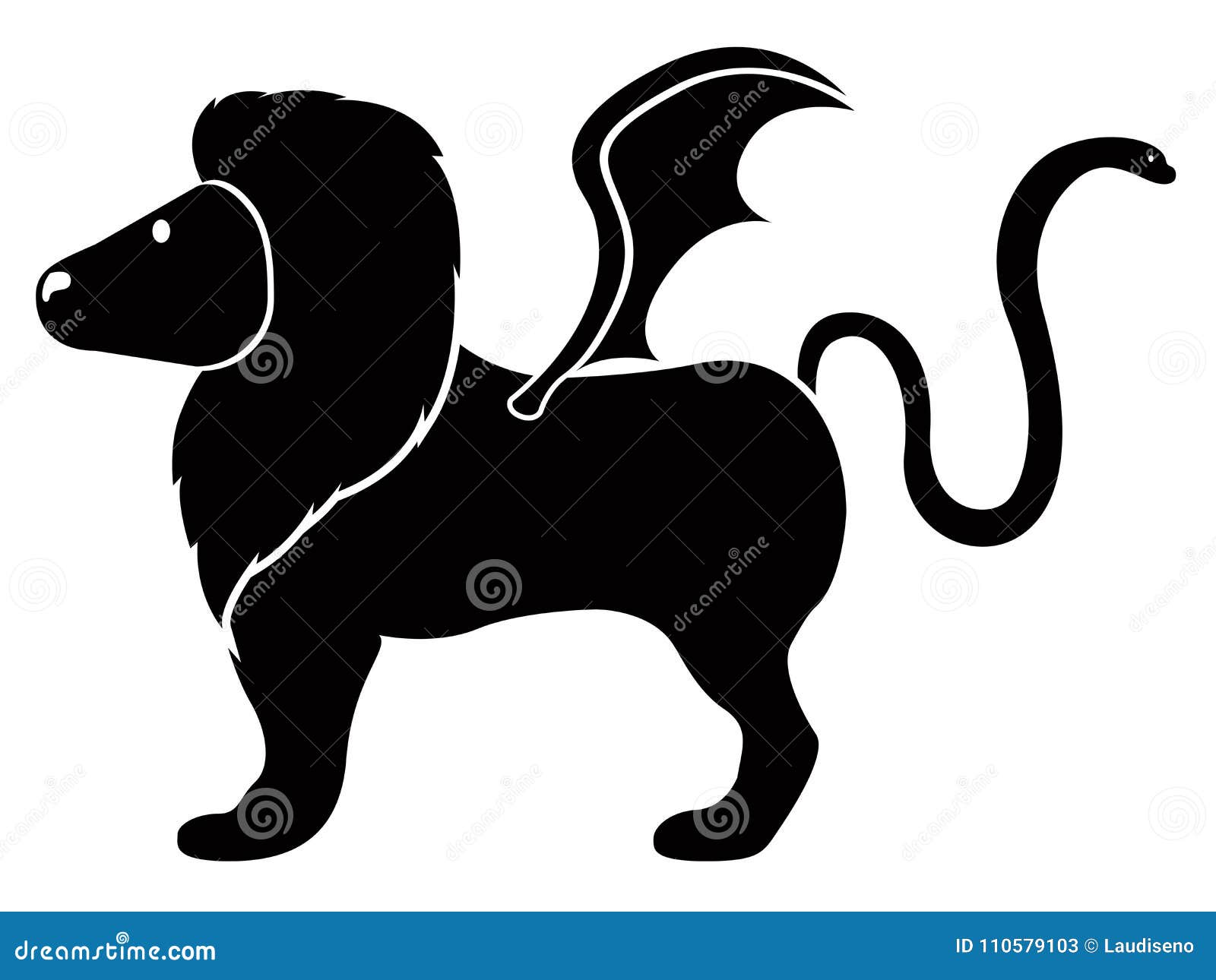 Isolated manticore icon stock vector. Illustration of legend - 110579103