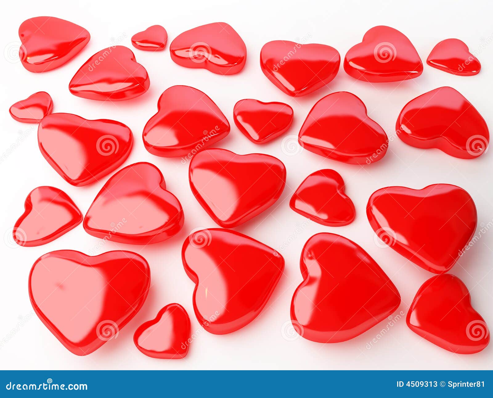 Isolated many red heart stock image. Image of engagement - 4509313