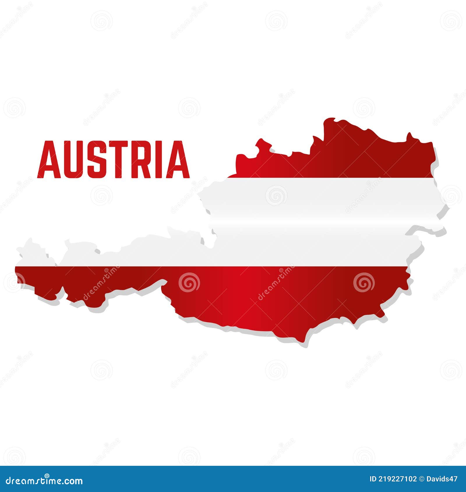 Isolated Map with Flag of Austria Stock Vector - Illustration of ...