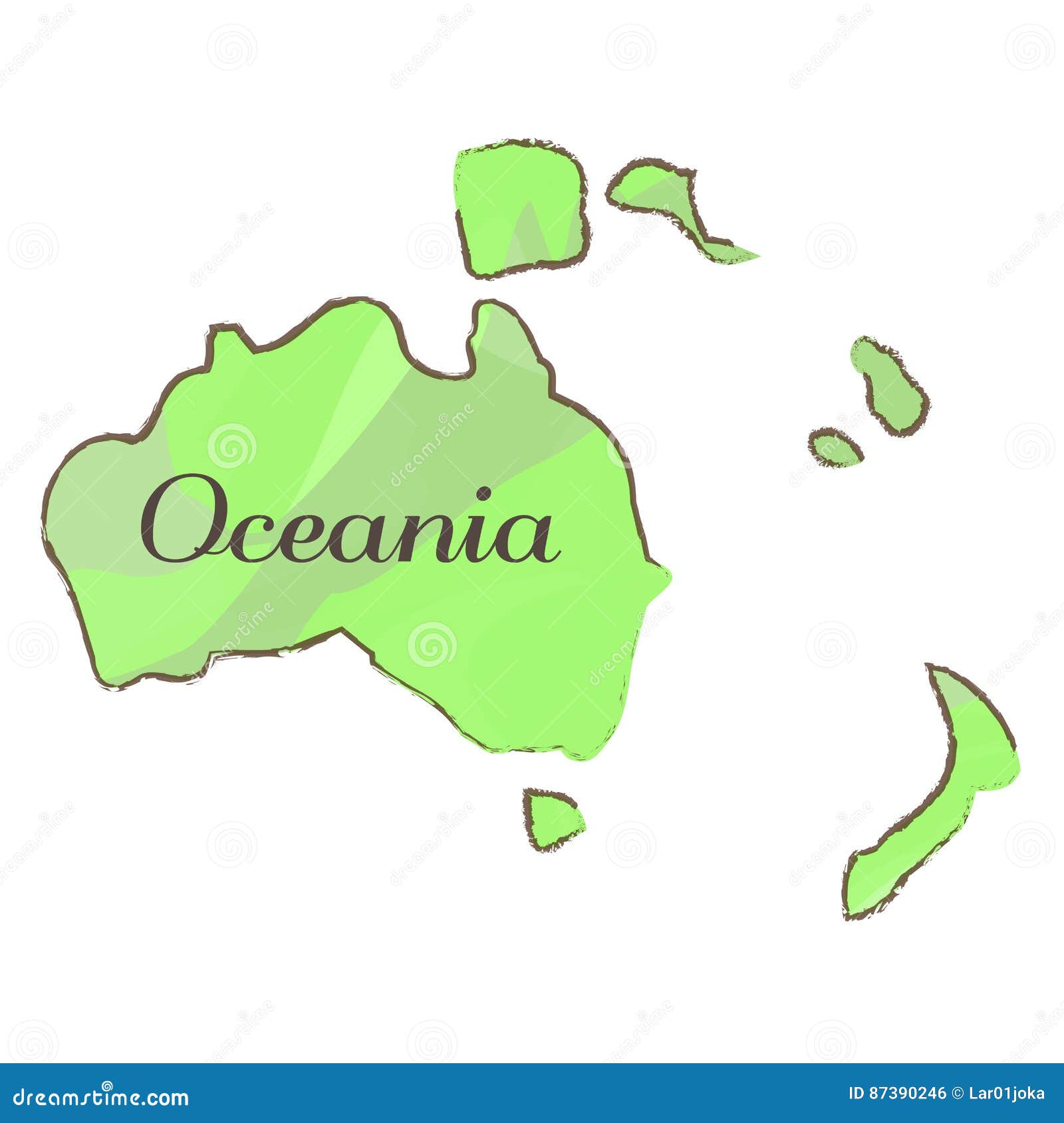 Isolated map of Oceania stock vector. Illustration of texture - 87390246